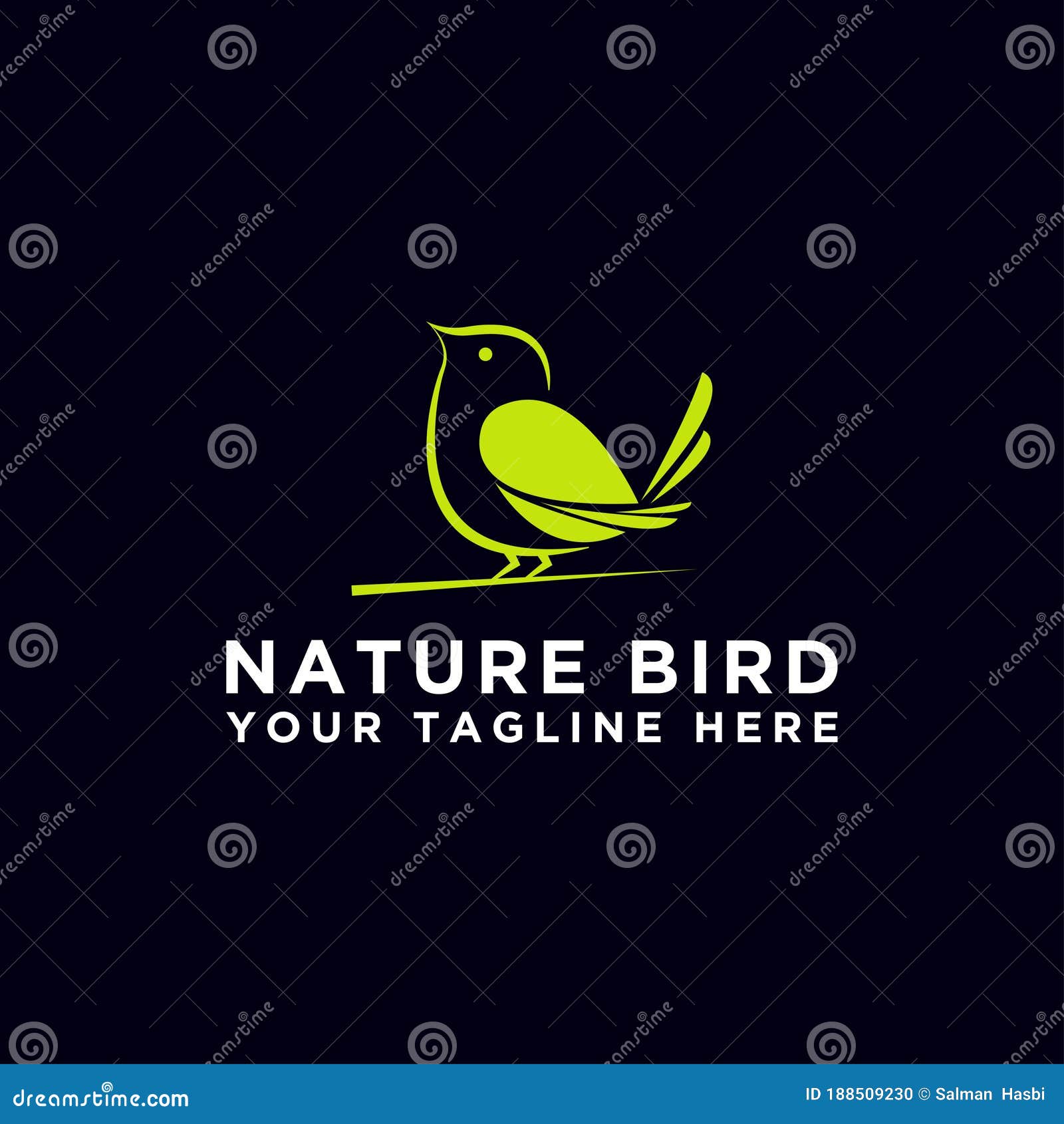 Natural Bird Icon Vector Template Logo Design, Stock Vector ...