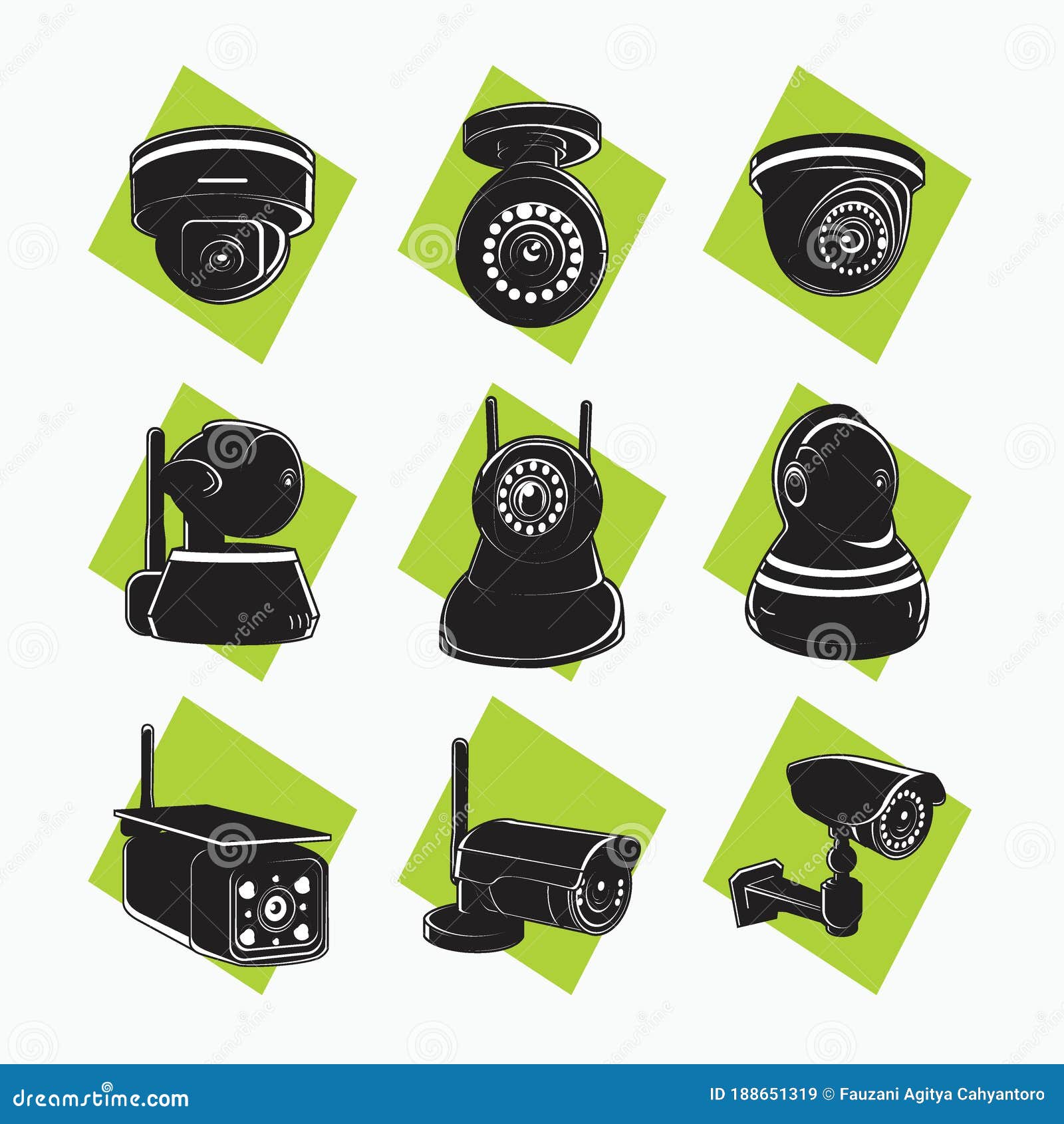 Wireless Indoor CCTV With Antenna Icon - Silhouette Icon, Symbol ...