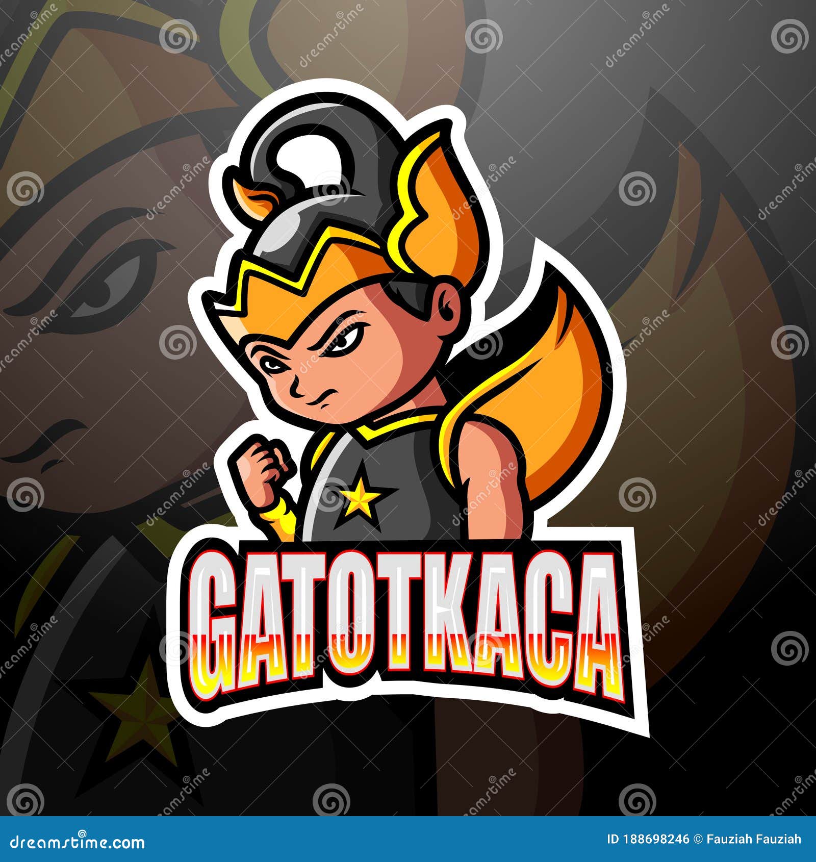 The Arjuna Head Mecha Robot Mascot. Esport Logo Design Vector ...