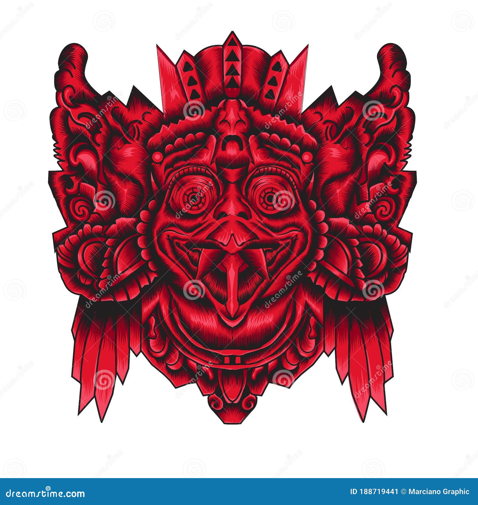 Garuda Wisnu Kencana Culture Indonesian Mascot Logo Design Cartoon ...