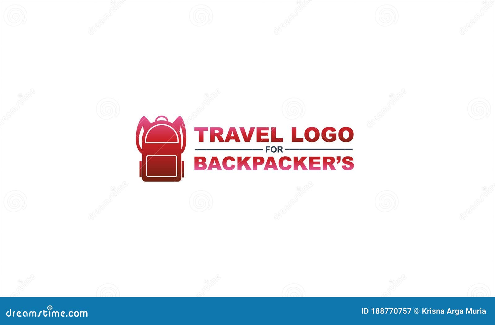 Backpacker`s Tourist Logo Template Illustration Stock Vector ...