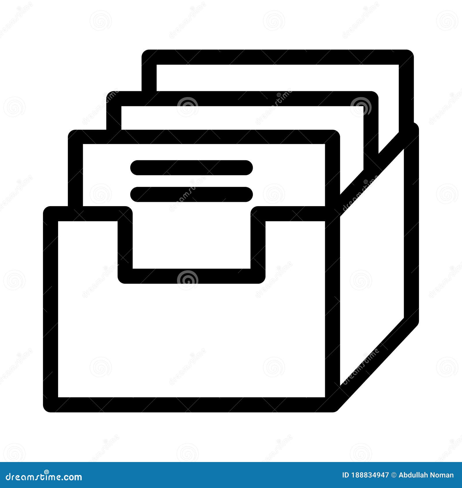 Folder Icon with Editable Stroke and Pixel Perfecy Stock Vector ...