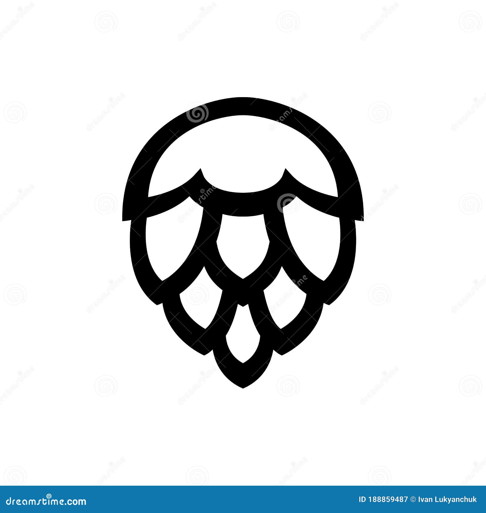 Hop Emblem Icon Label Beer Logo. Stock Vector - Illustration of ...