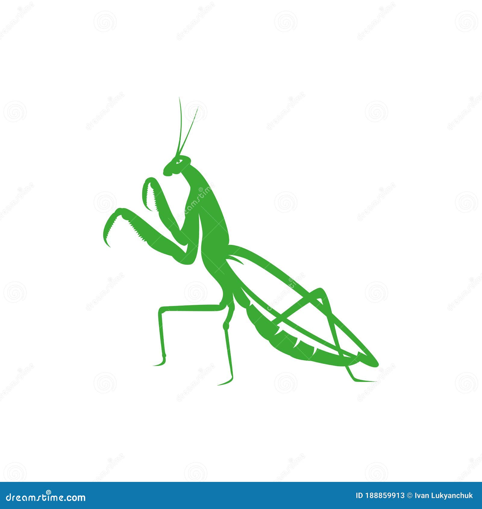 Mantis Silhouette. Insect Logo Stock Vector - Illustration of antenna ...