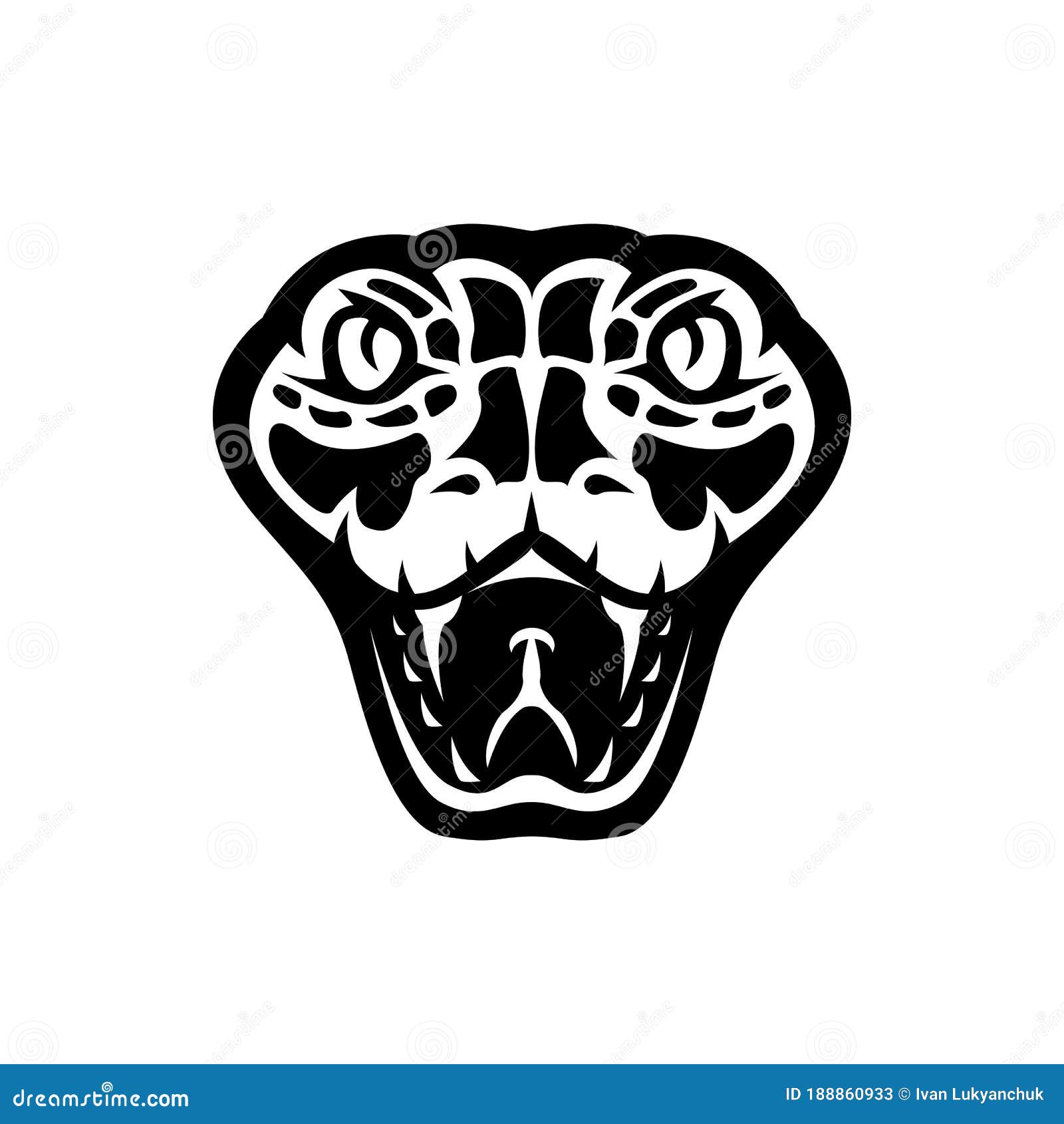 Snake Head Illustration. Isolated Snake Symbol Stock Vector ...