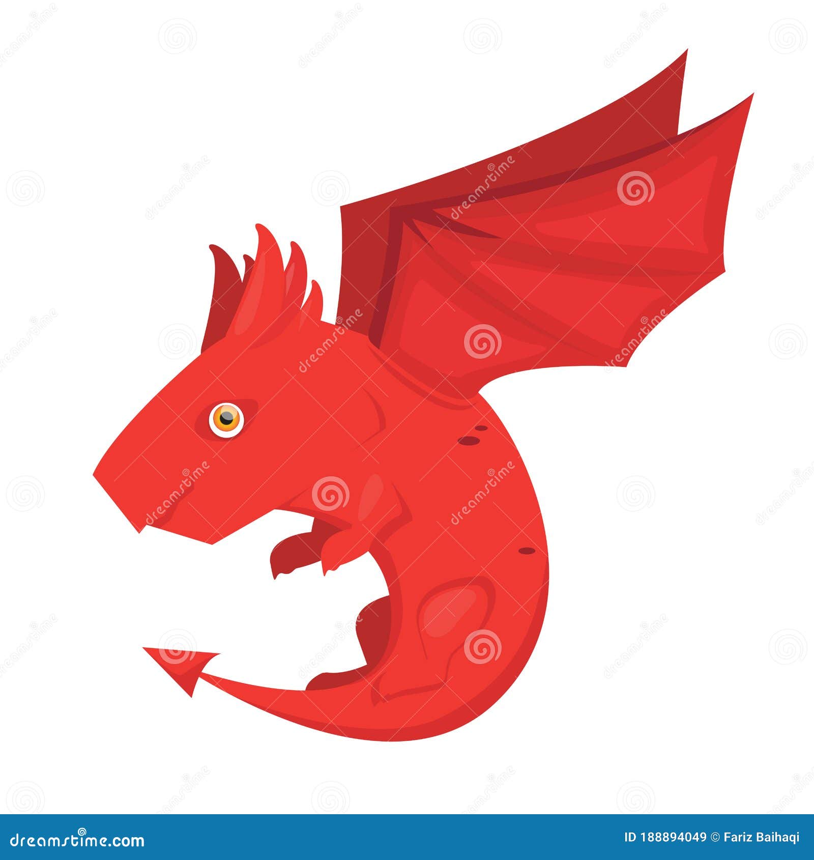 Red Dragon Cartoon Vector Isolated Illustration Stock Vector ...