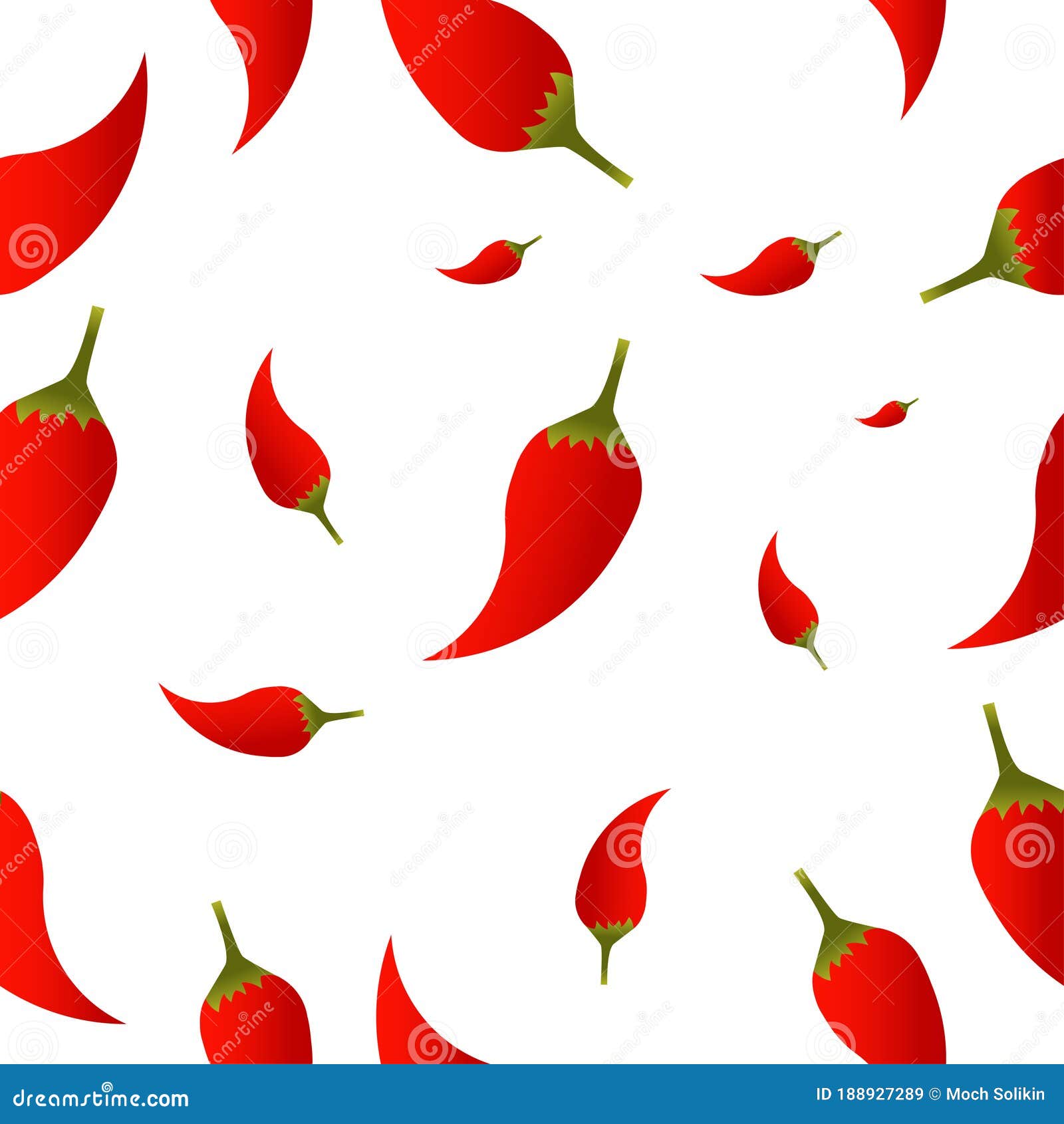 Red Chili or Chilli Pattern - Vector Stock Vector - Illustration of ...