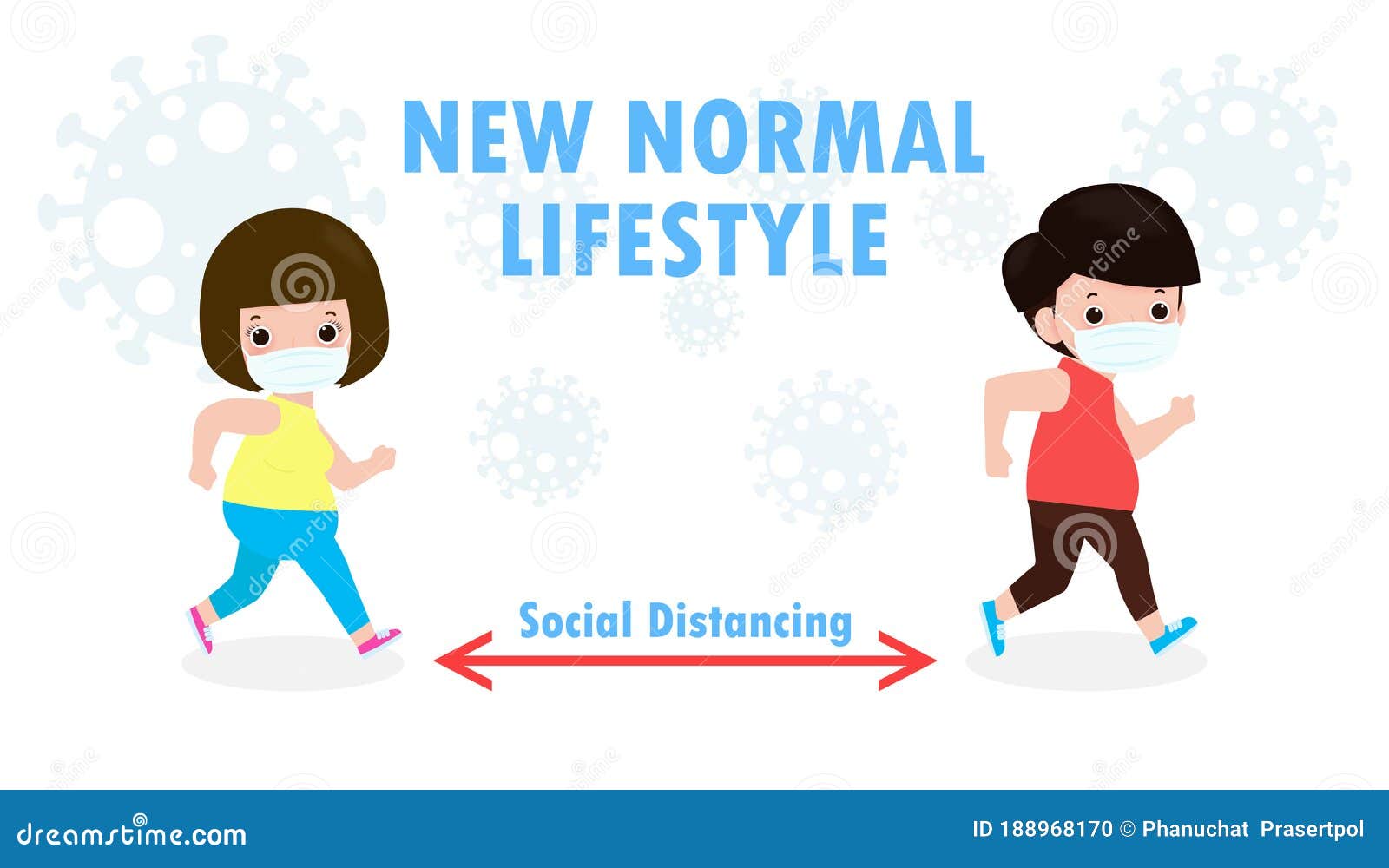 New Normal Women Cartoons With Masks Vector Design | CartoonDealer.com ...