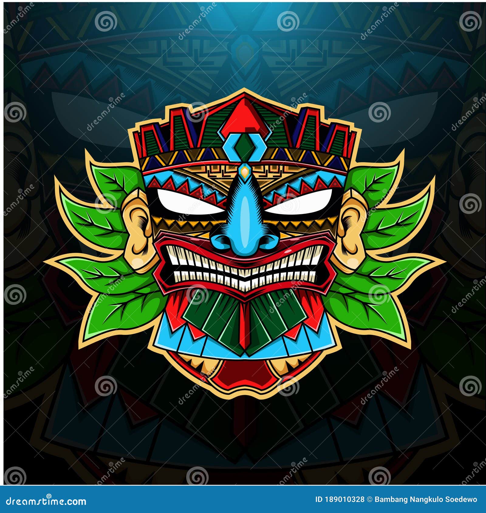 The Mask Esport Mascot Logo Cartoon Vector | CartoonDealer.com #168283893