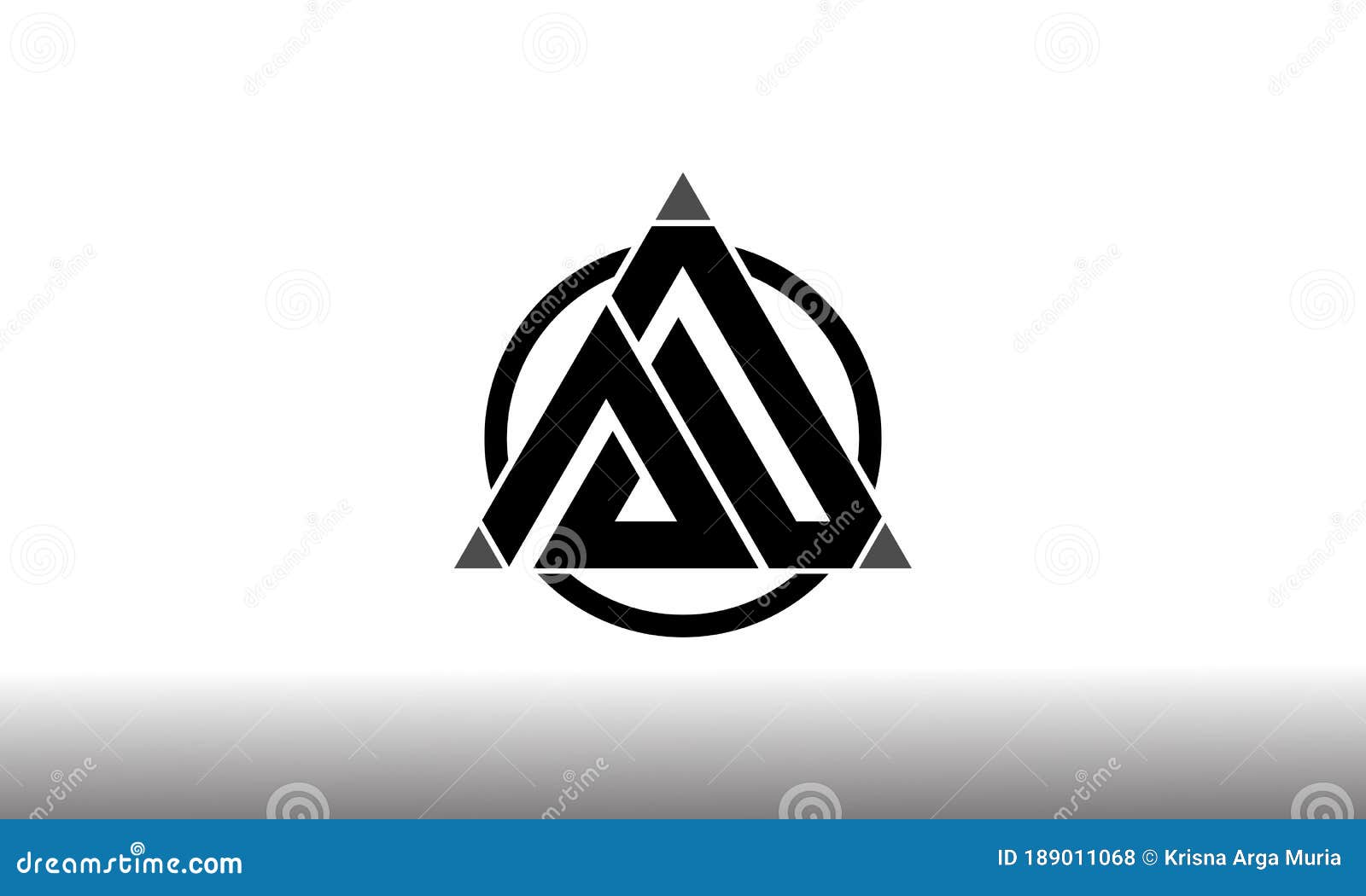 Initial Letter AD Linked Triangle Design Logo Stock Vector ...