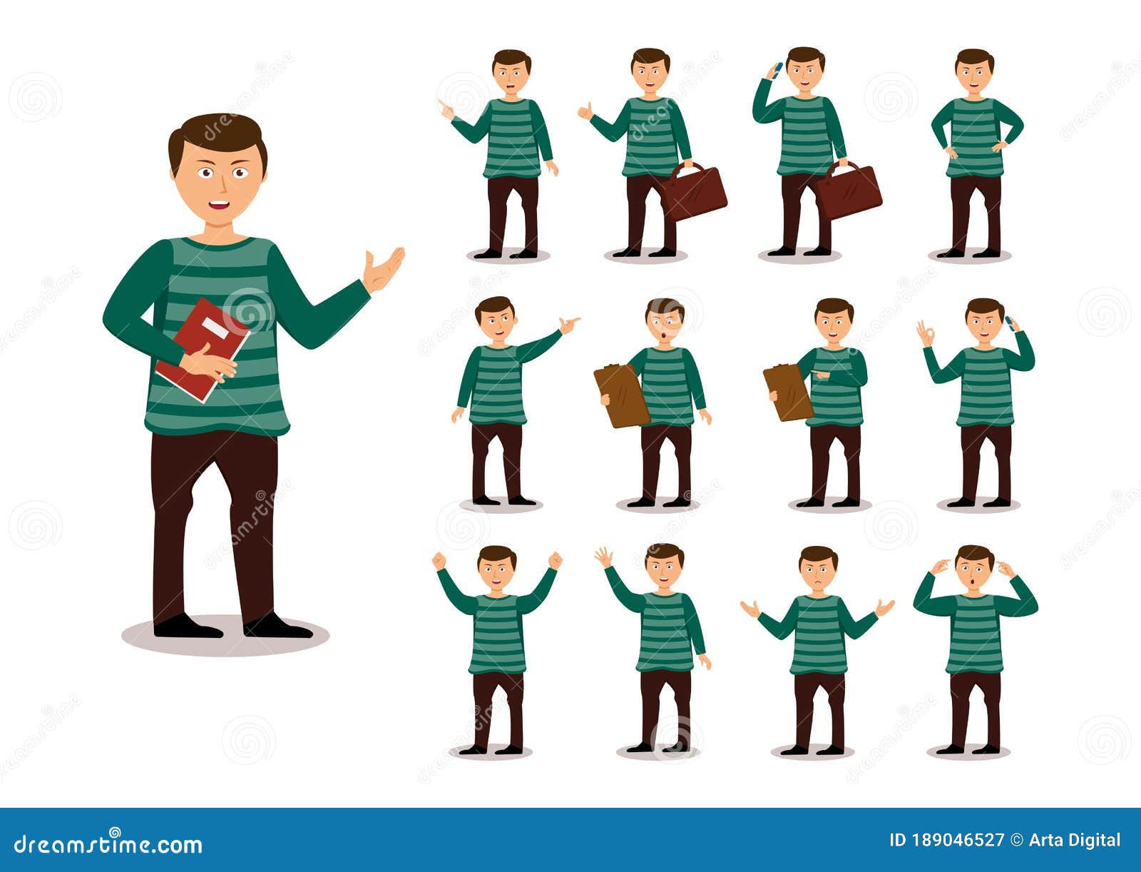 Business Man Character Design. Young Man Character Stock Vector ...