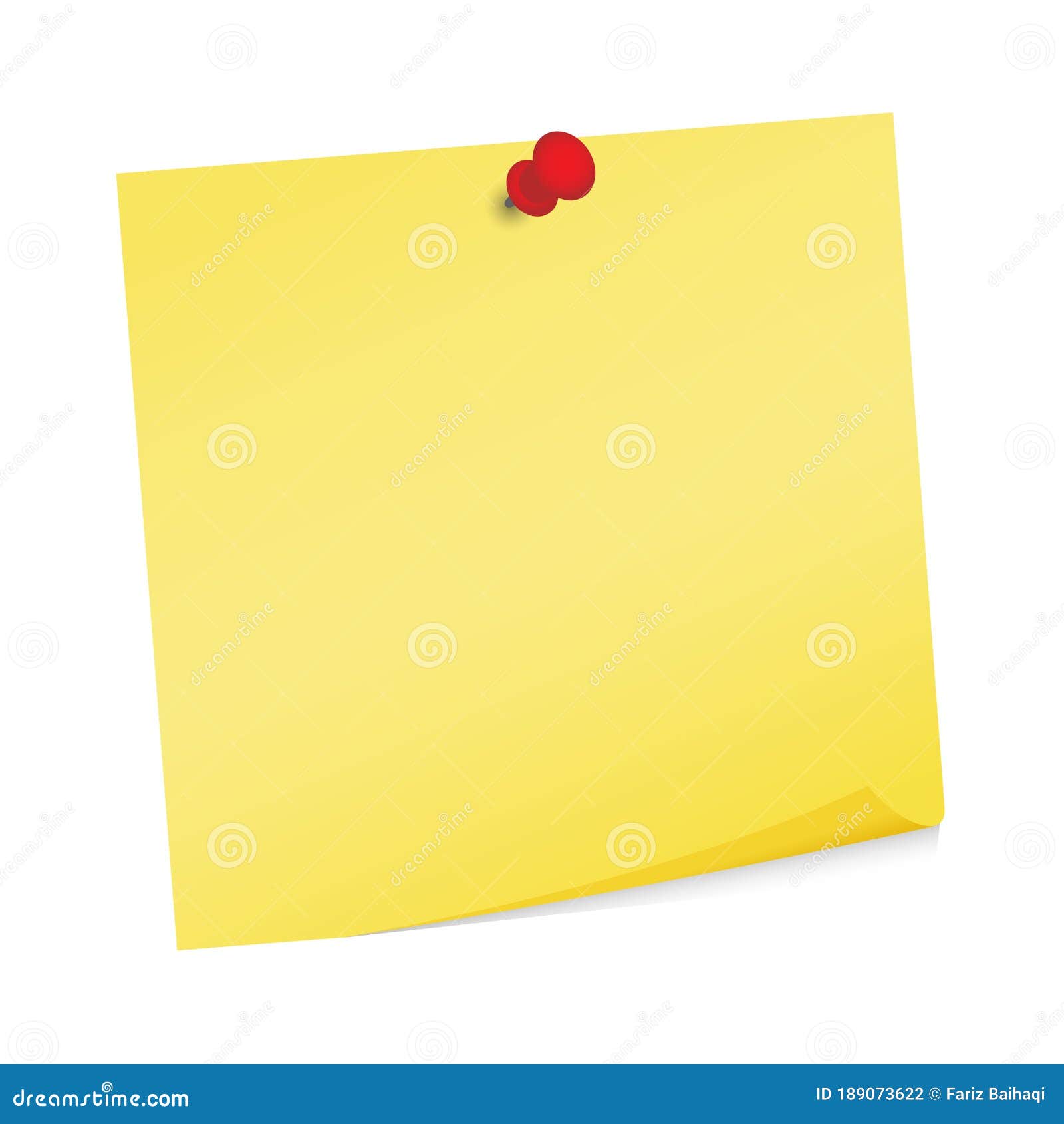 Adhesive Note Yellow Vector Isolated Illustration Stock Vector ...