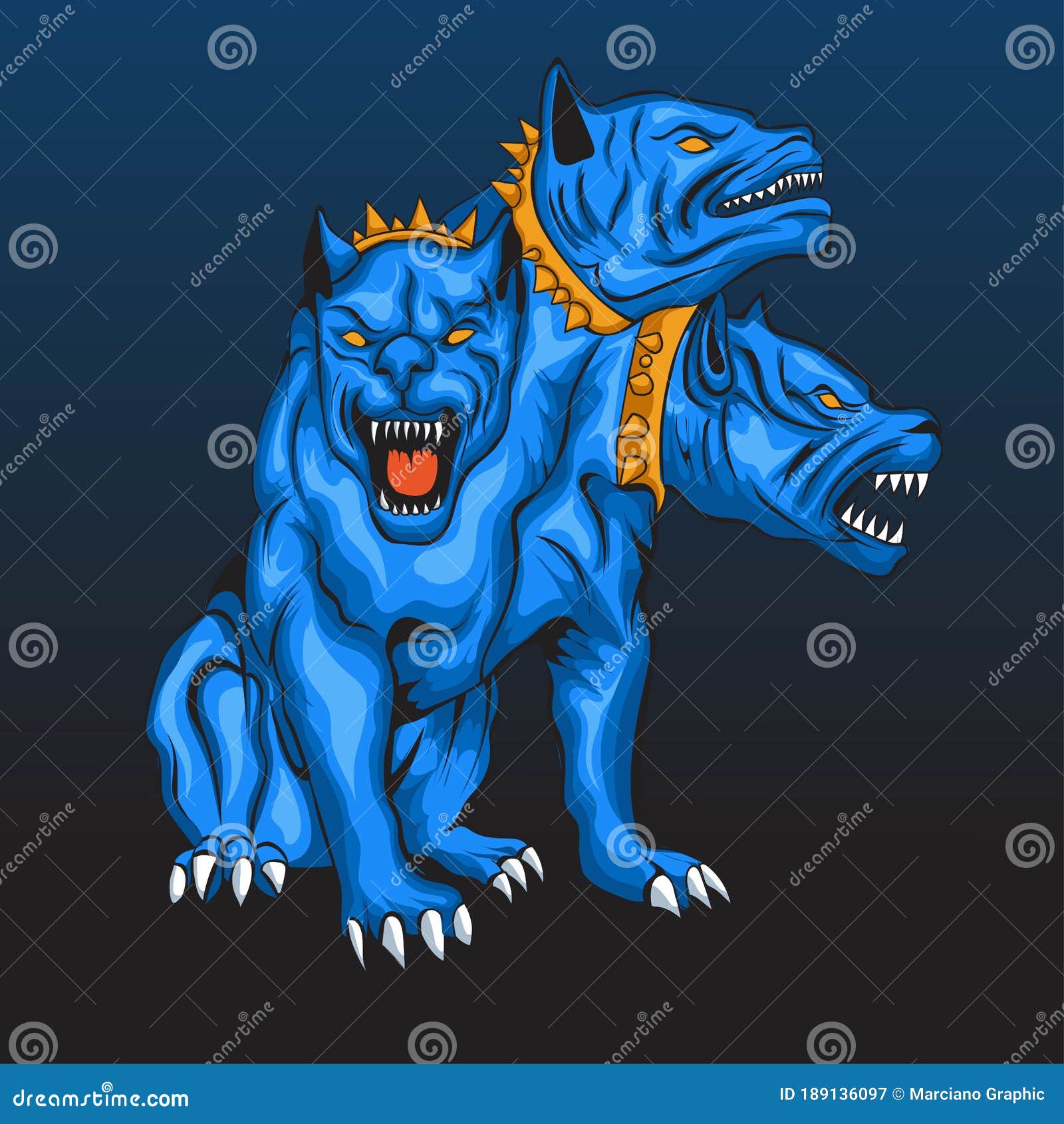 Illustration Vector Graphic of Cerberus. Stock Vector - Illustration of ...