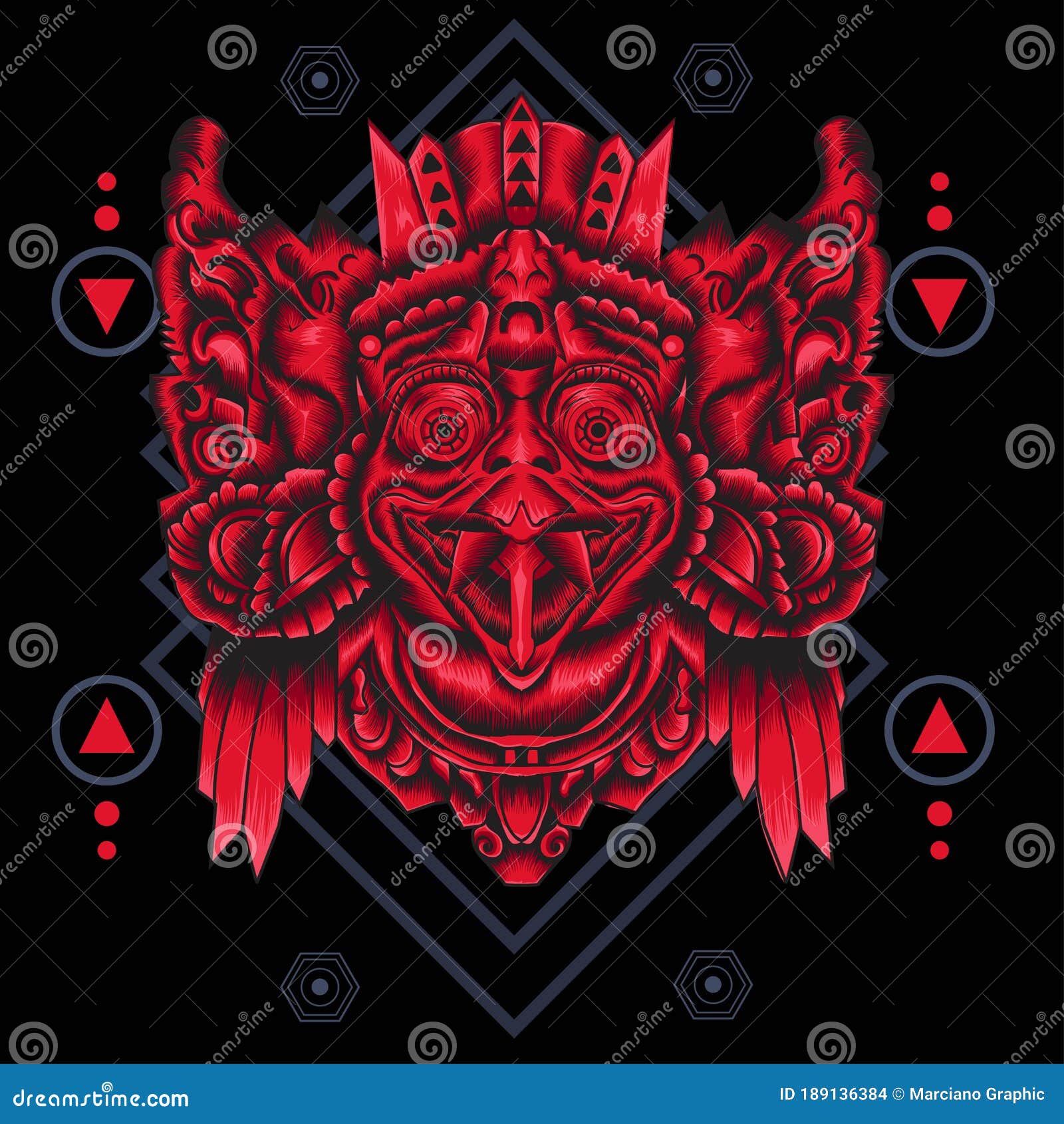 Garuda Wisnu Kencana Mascot Logo Vector Illustration | CartoonDealer ...