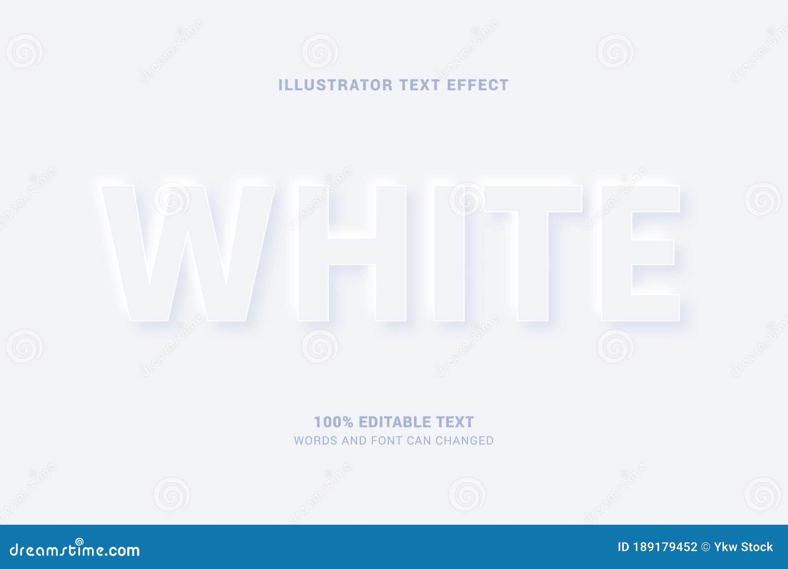 Modern Neumorphism Editable Text Effect. Words and Font Can Be Changed ...
