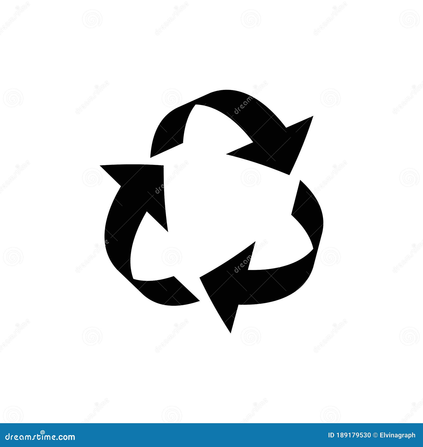 Recycle arrows sign vector stock vector. Illustration of arrows - 189179530