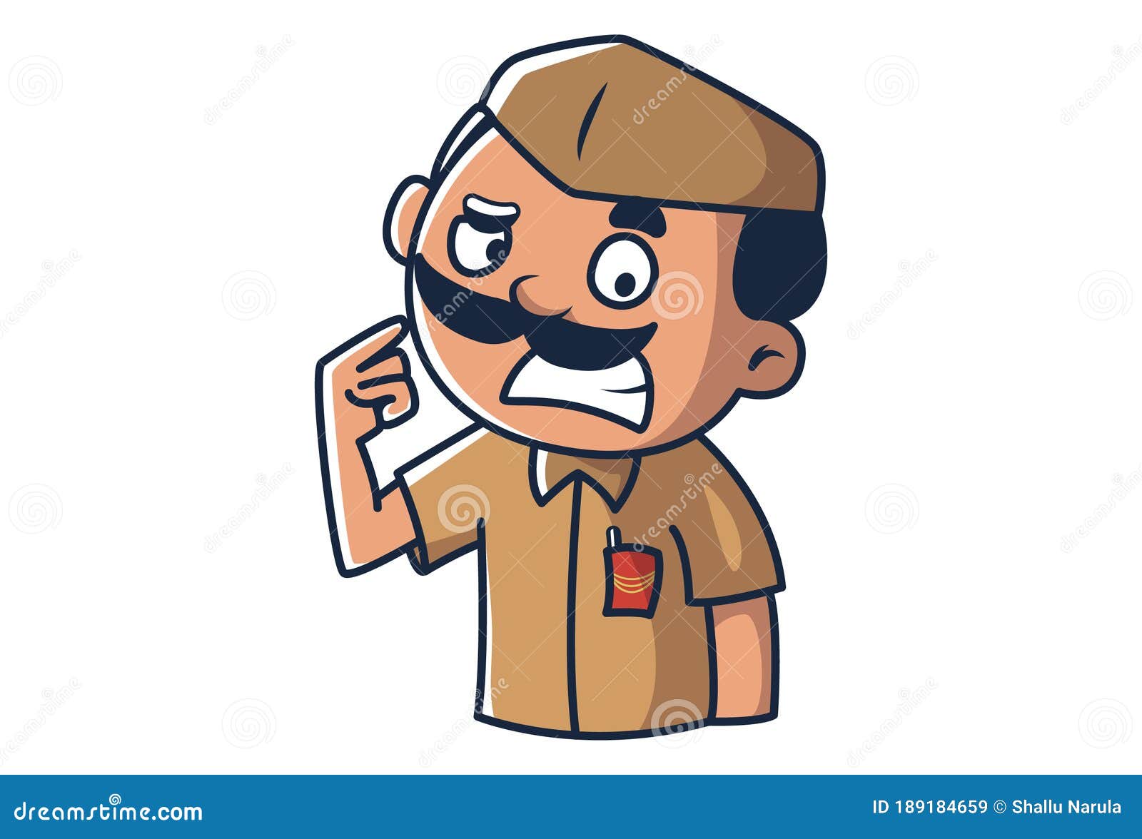 Angry Postman Showing Slap Vector Royalty-Free Stock Image ...