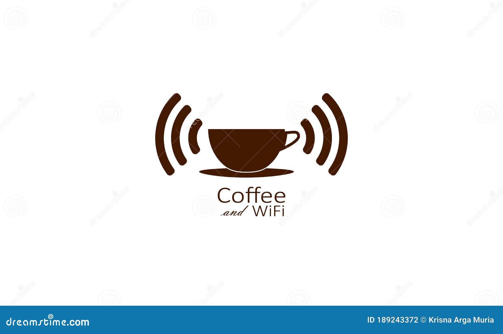 Creative Cup of Coffee with Wi-fi Icon Stock Vector - Illustration of ...