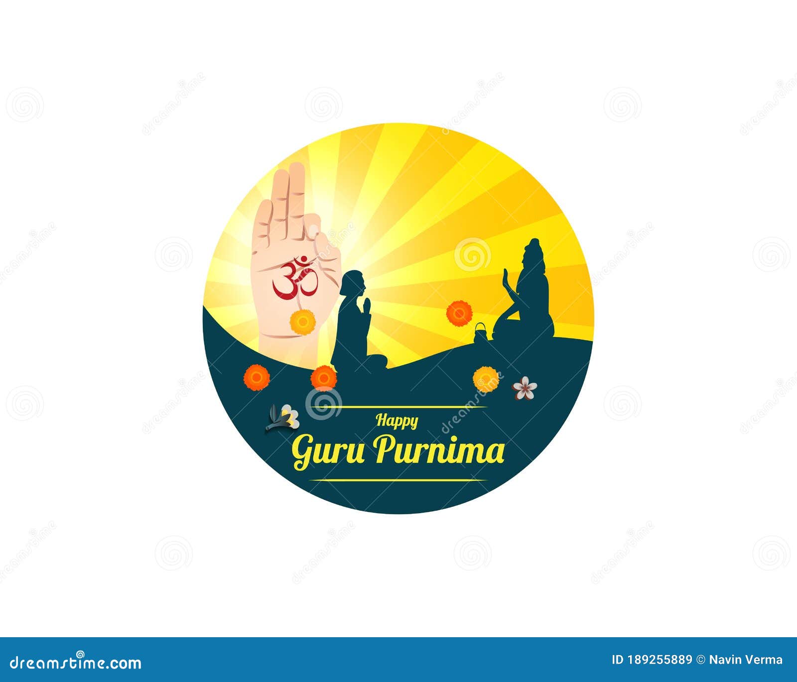 Vector Illustration for Guru Purnima Stock Vector - Illustration of ...