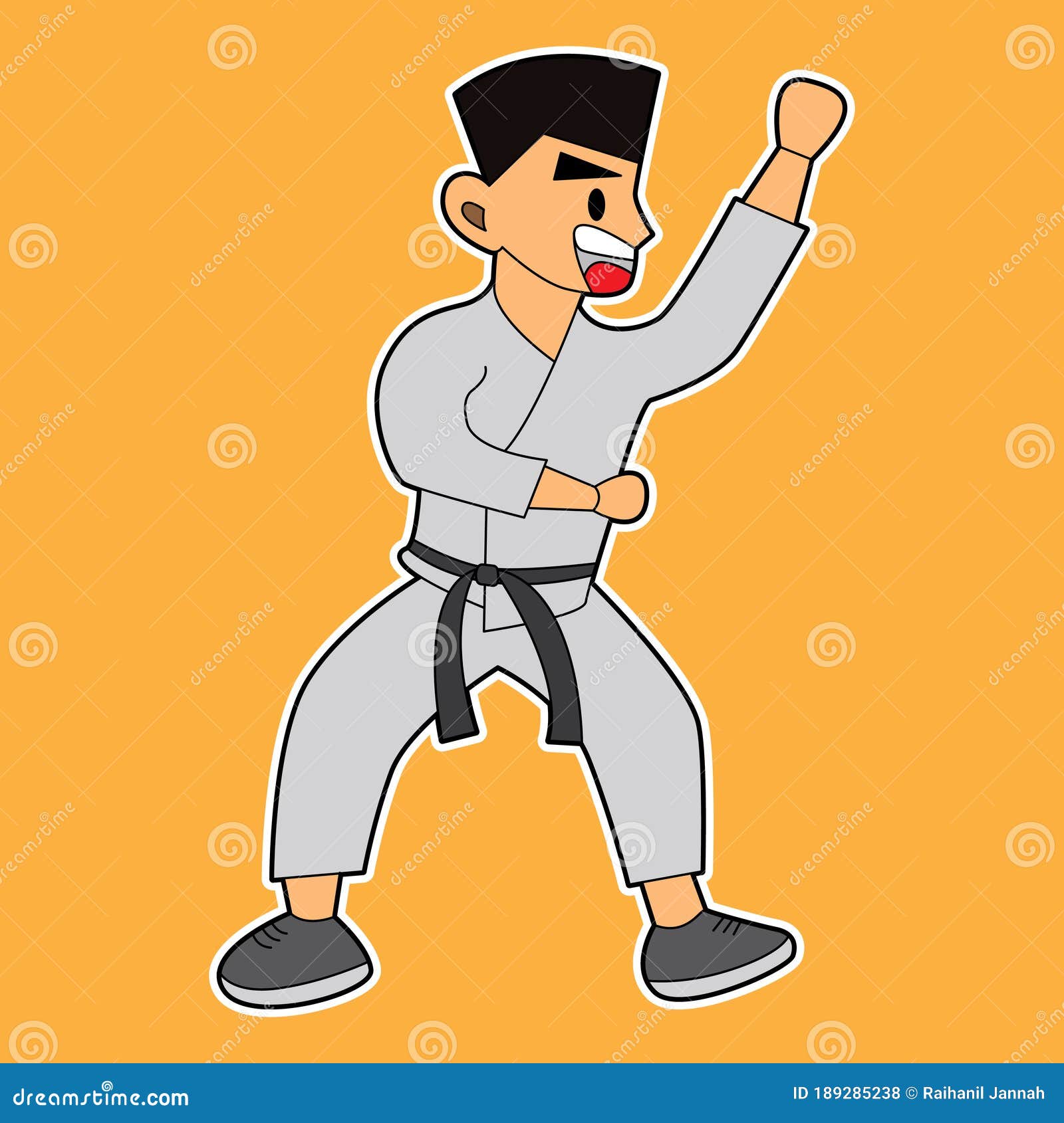 Illustration Vector Graphic of Karate Parry Movement. Stock Vector ...