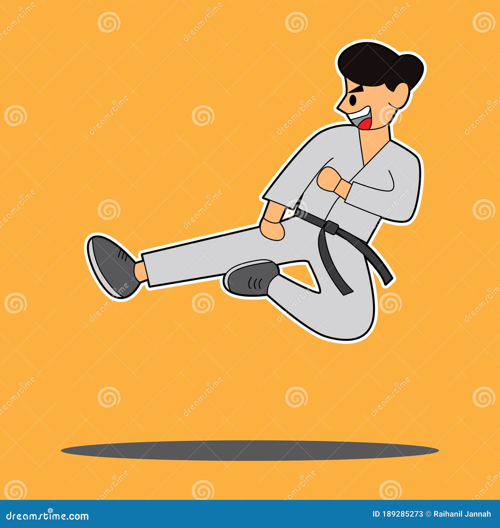 Belt Kicks Home Workout Exercise Guide. Young Athletic Female Doing ...