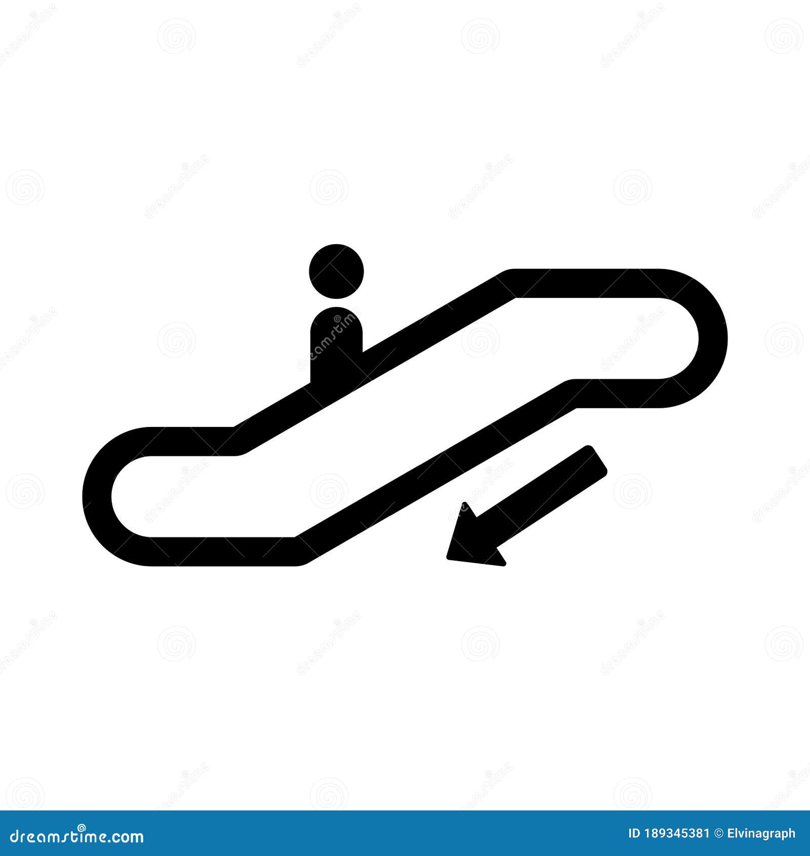 Escalator Sign with Arrow Vector Stock Vector - Illustration of ...