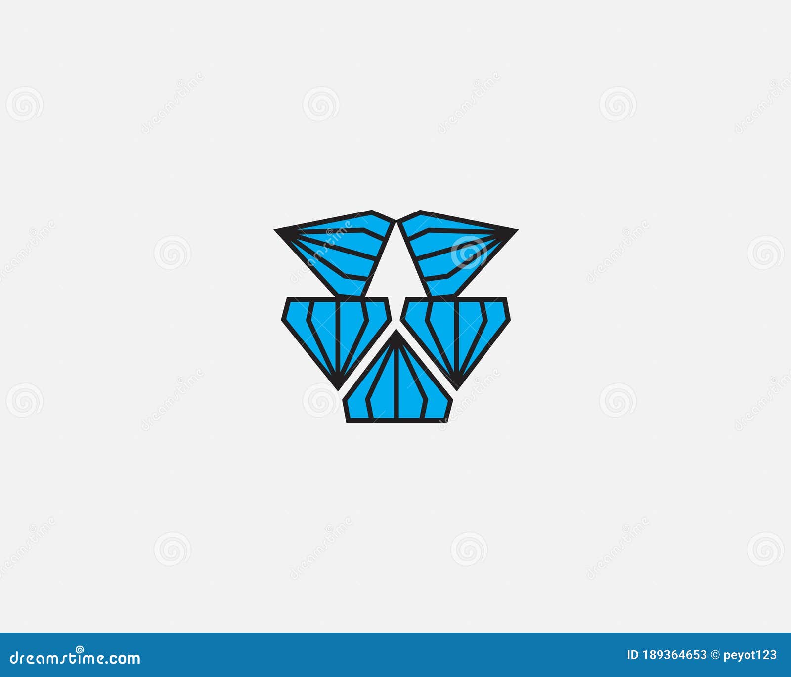 Diamond arrow retro logo stock vector. Illustration of symbol - 189364653