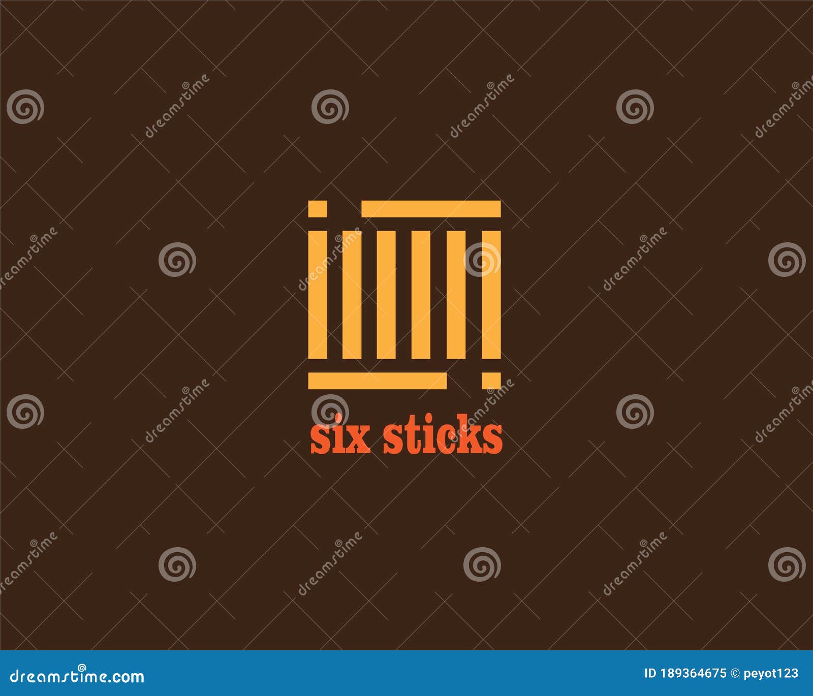 Six Sticks Logo stock vector. Illustration of company - 189364675