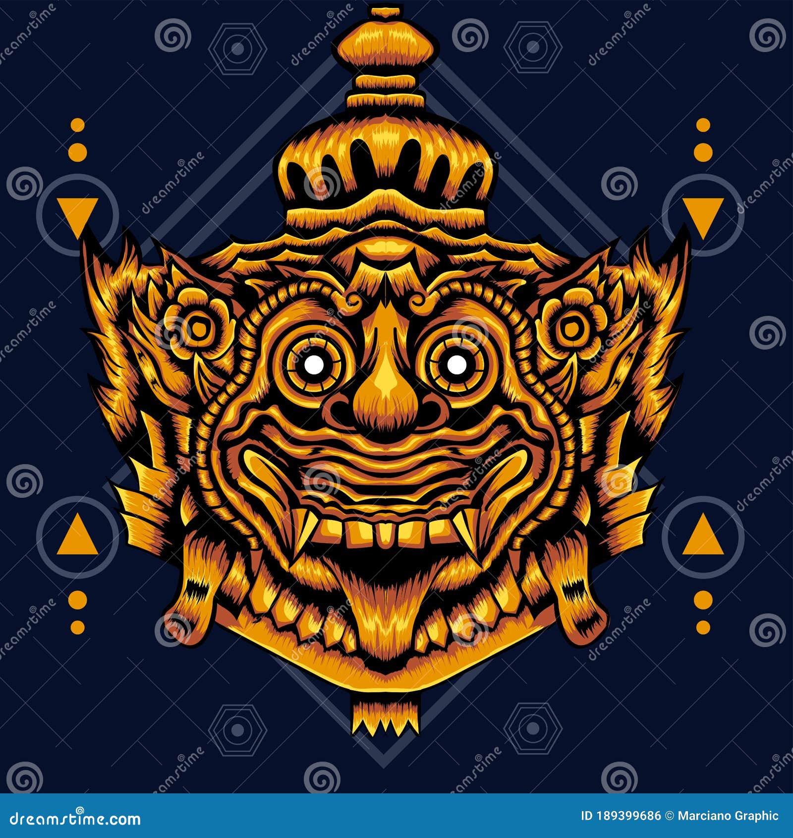 Illustration Vector Graphic of Barong. Stock Vector - Illustration of ...