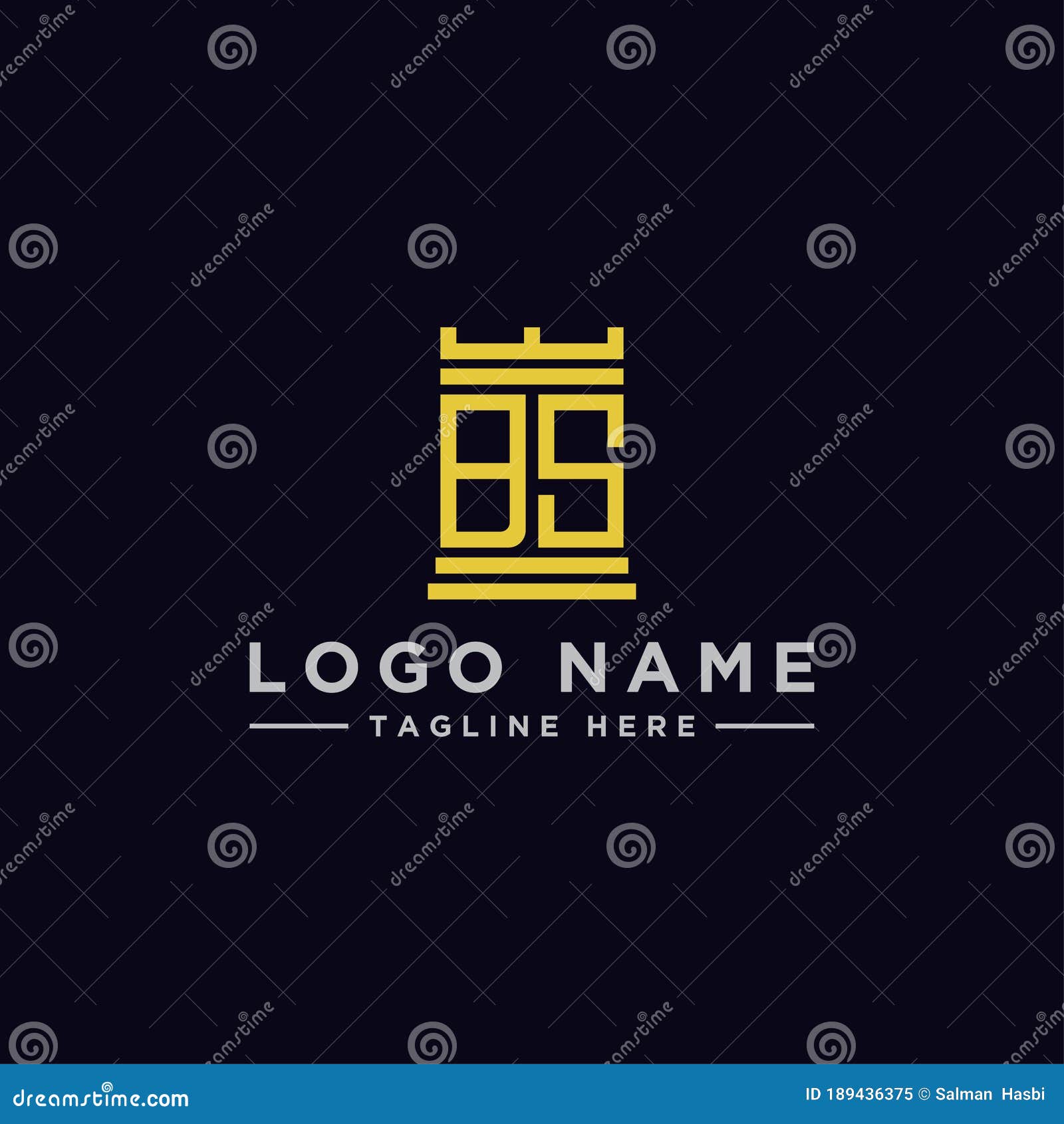 Initial Letters of the BS Logo Icon. -Vector Stock Vector ...