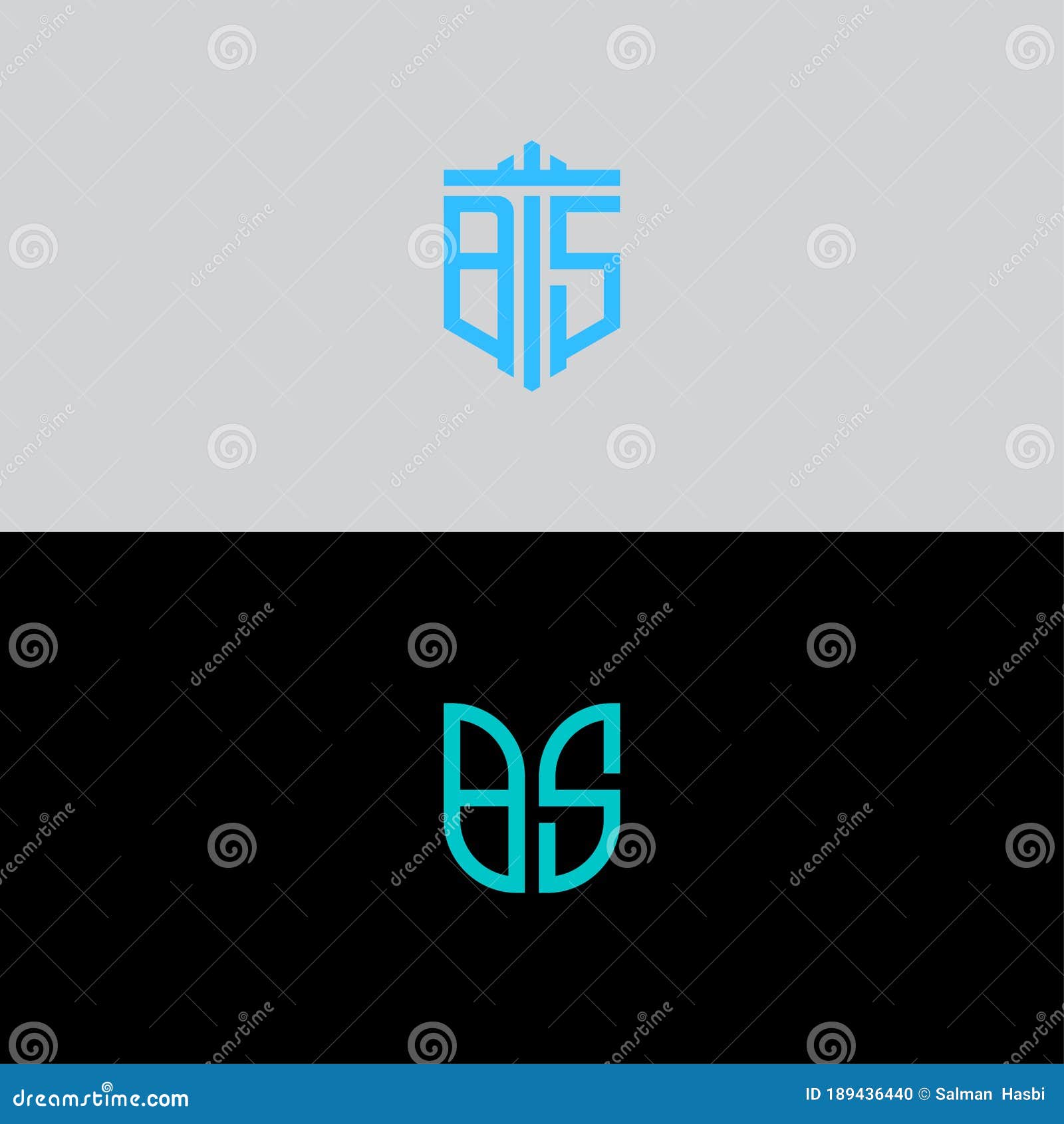 Logo Design Set, Initial Letters of the Logo Icon BS. -Vectors Stock ...