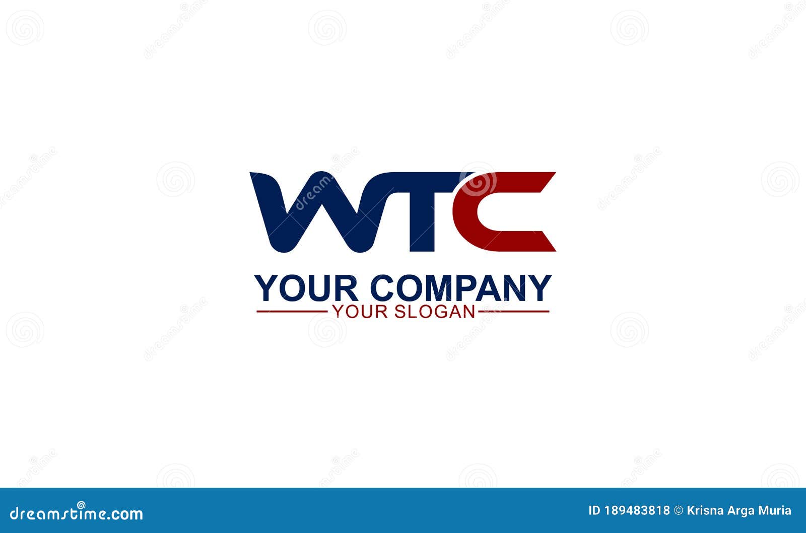Initial WTC Logo Template Vector Icon for Any Business Stock Vector ...