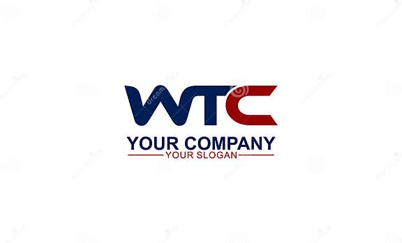 Initial WTC Logo Template Vector Icon for Any Business Stock Vector ...