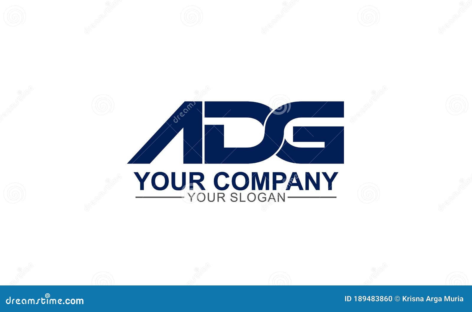 Modern Strong Initial ADG Logo Template Stock Vector - Illustration of ...