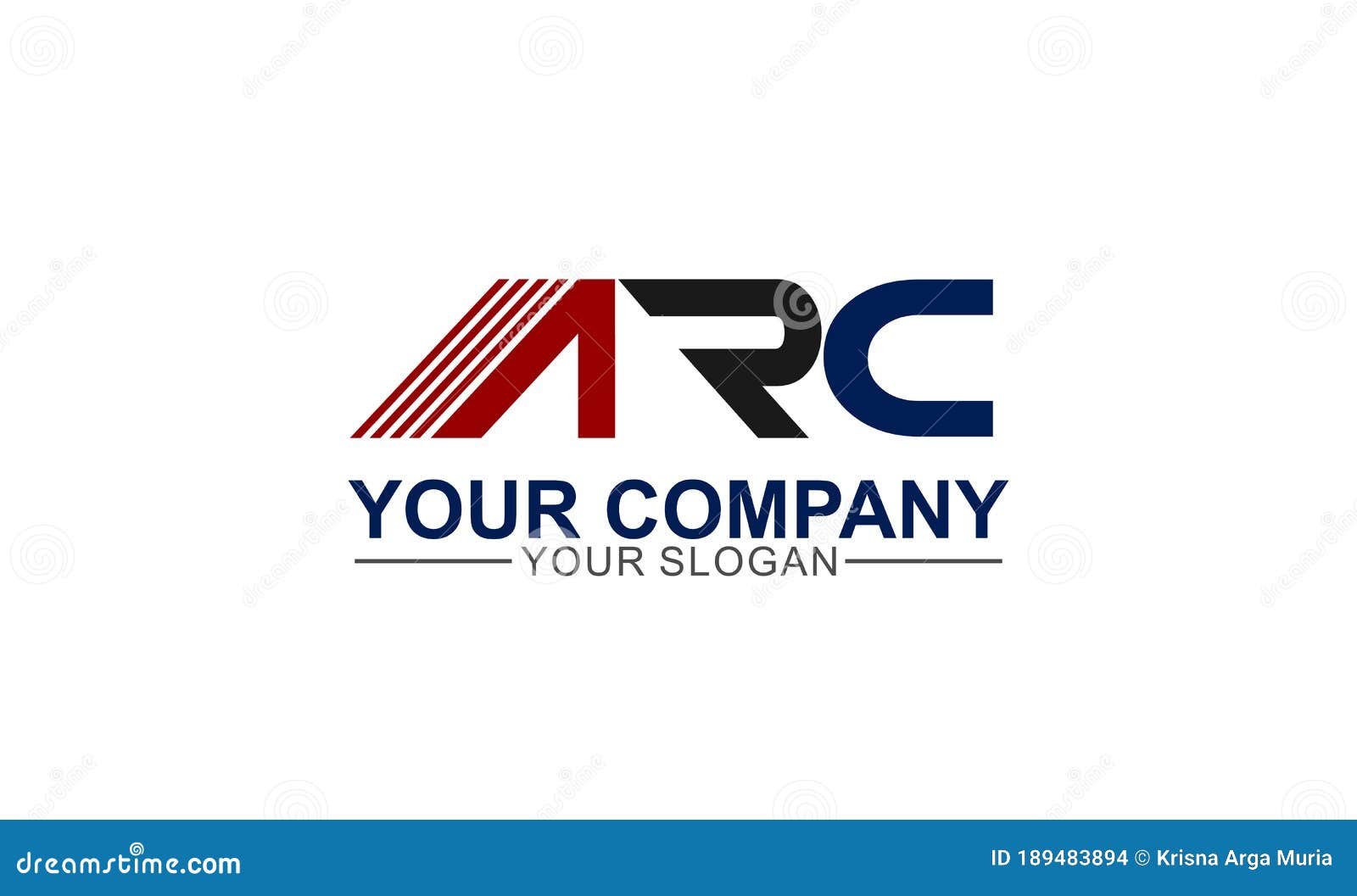 Simple Modern Strong Initial ARC Logo Template Stock Vector ...