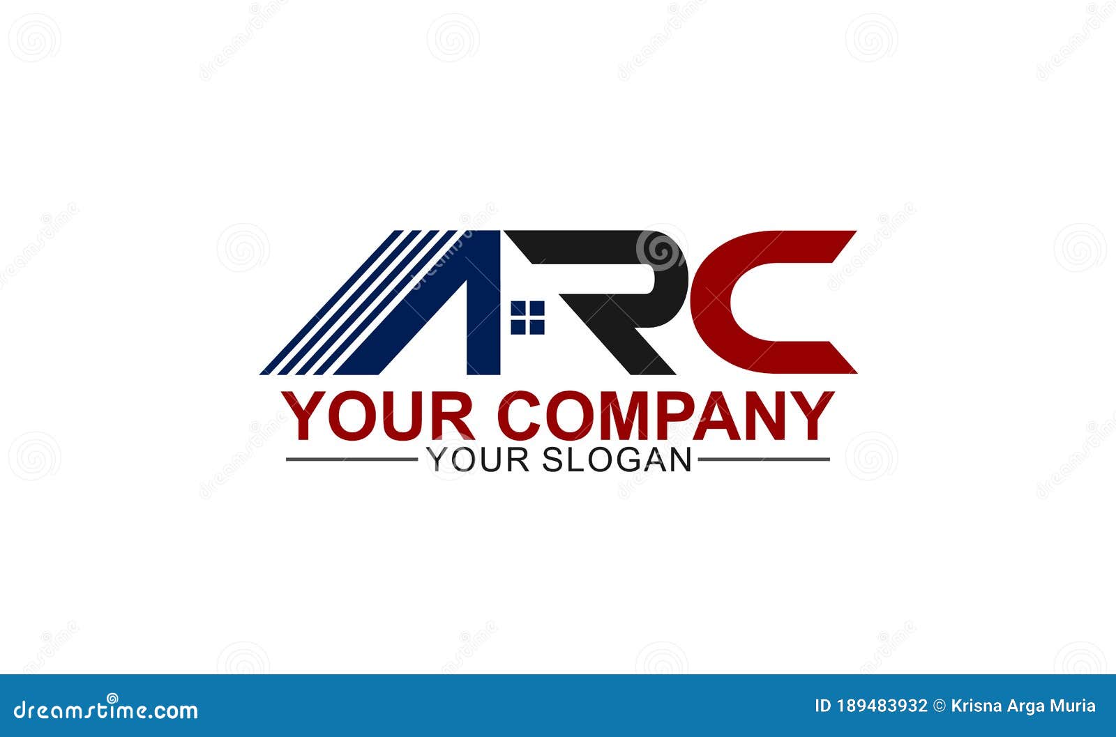 Modern Strong Initial ARC Logo Template Stock Vector - Illustration of ...