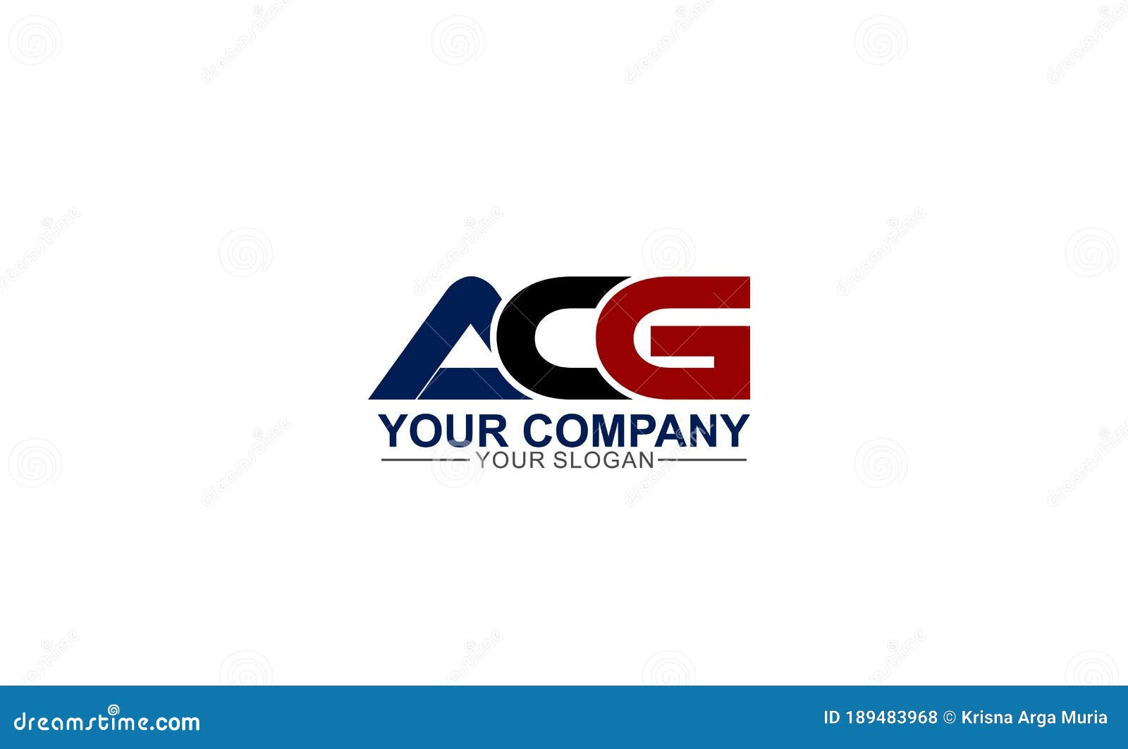 Modern Strong Initial ACG Logo Template Stock Vector - Illustration of ...