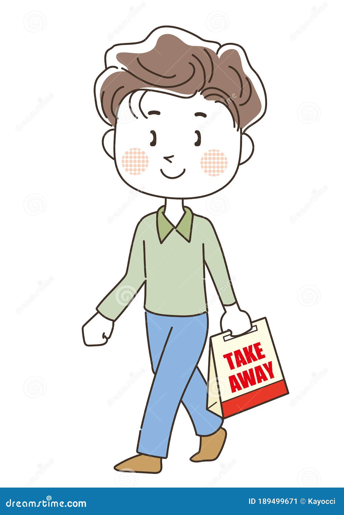 Takeaway food image - man stock vector. Illustration of customer ...