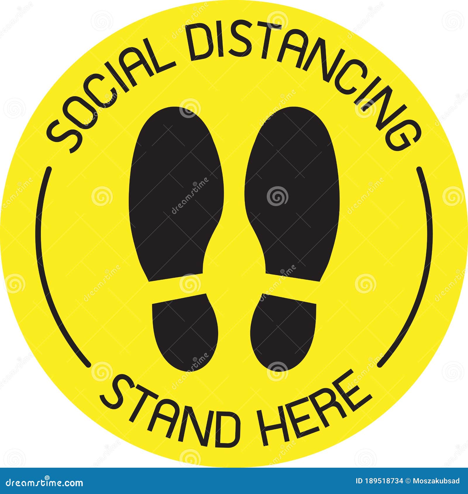 Vector of Yellow CAUTION Practice Social Distancing Sign and Symbols ...