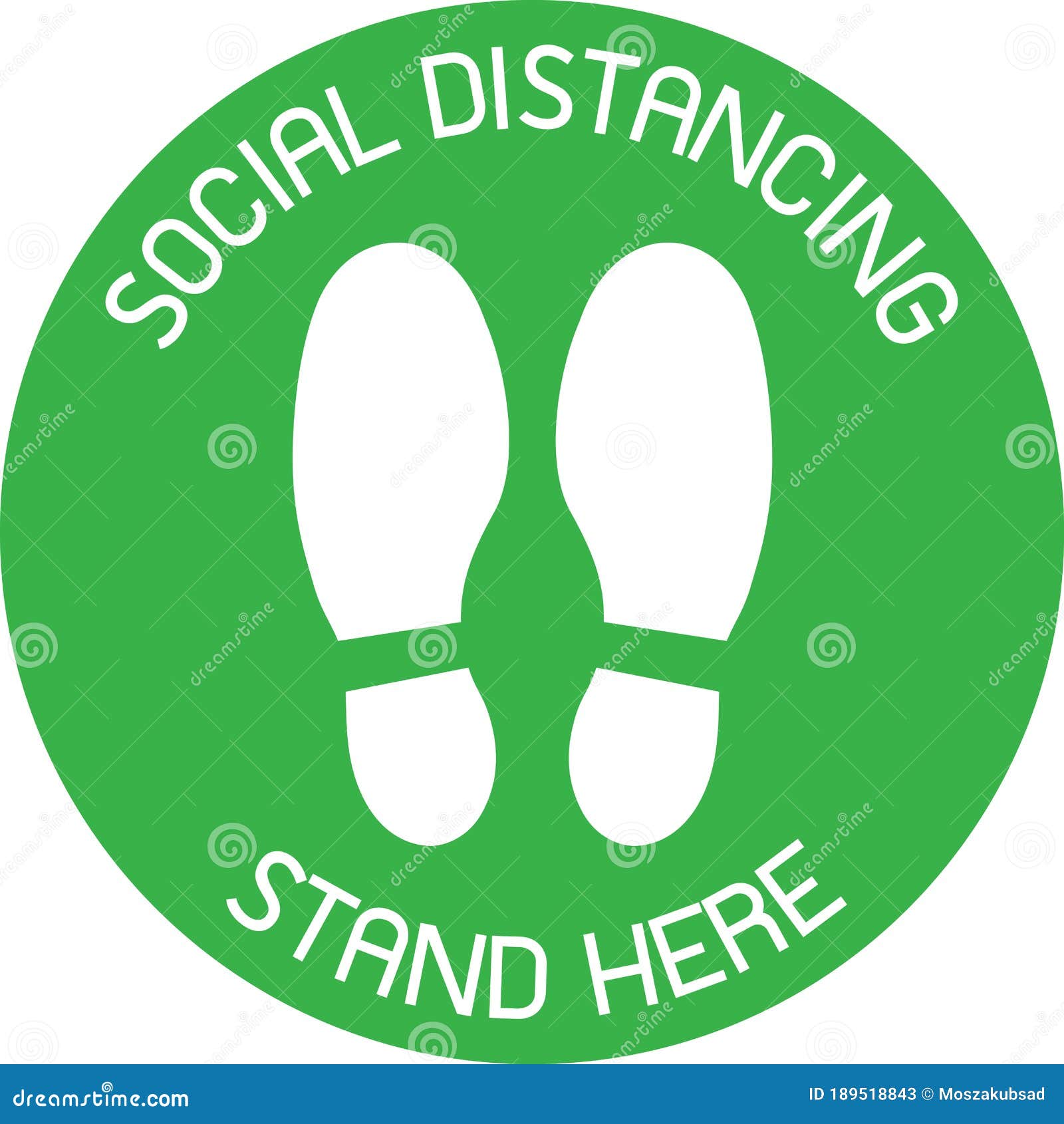 Vector of Green CAUTION Practice Social Distancing Sign and Symbols for ...