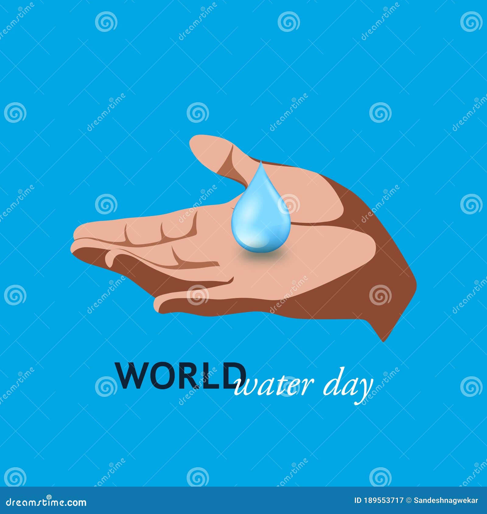 Save Water Concept. Water Drop in Hand Editorial Photography ...