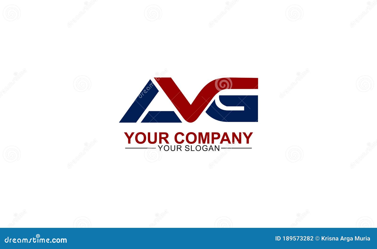 Creative Simple Modern Strong Initial AVG Stock Vector - Illustration ...