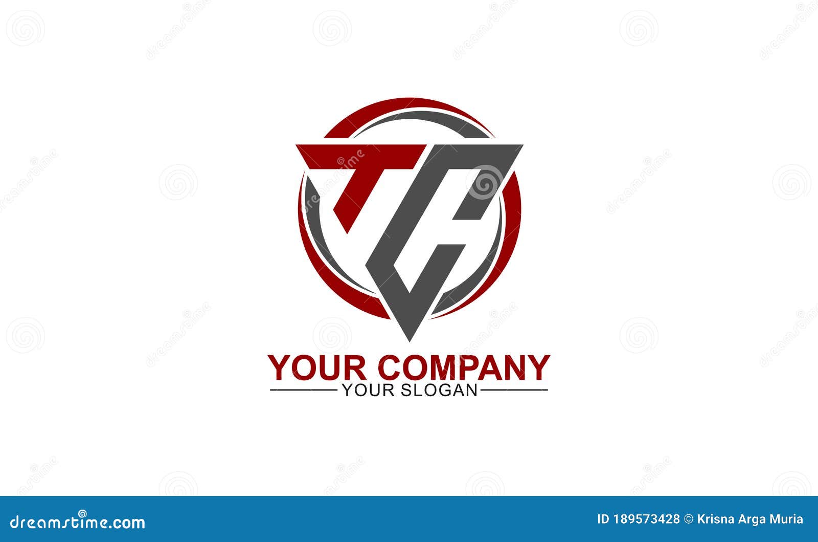 Initial TC Triangle Logo Template Vector Stock Vector - Illustration of ...
