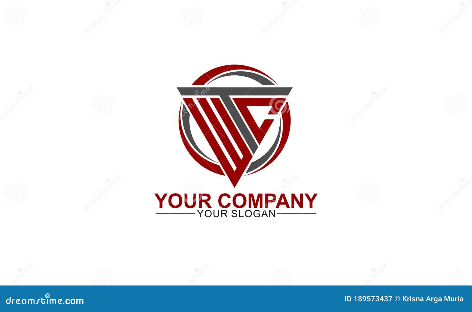 Simple Modern Strong Triangle Initial WTC Logo Stock Vector ...