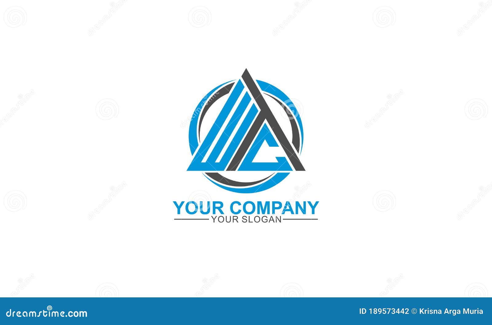 Strong Initial Triangle WTC Logo Template Vector Icon Stock Vector ...