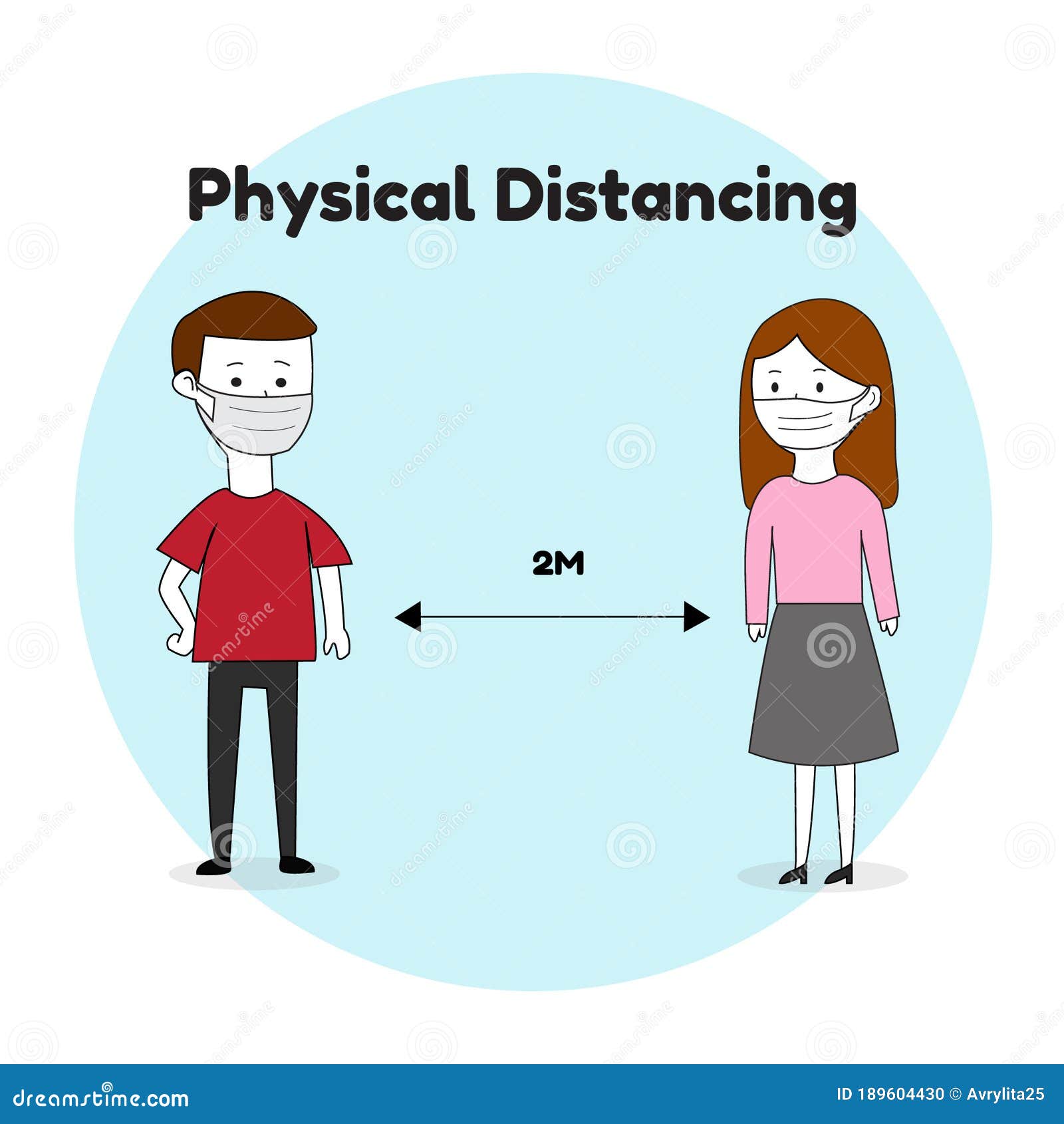 Illustration Vector Graphic of Physical Distancing. Stock Vector ...