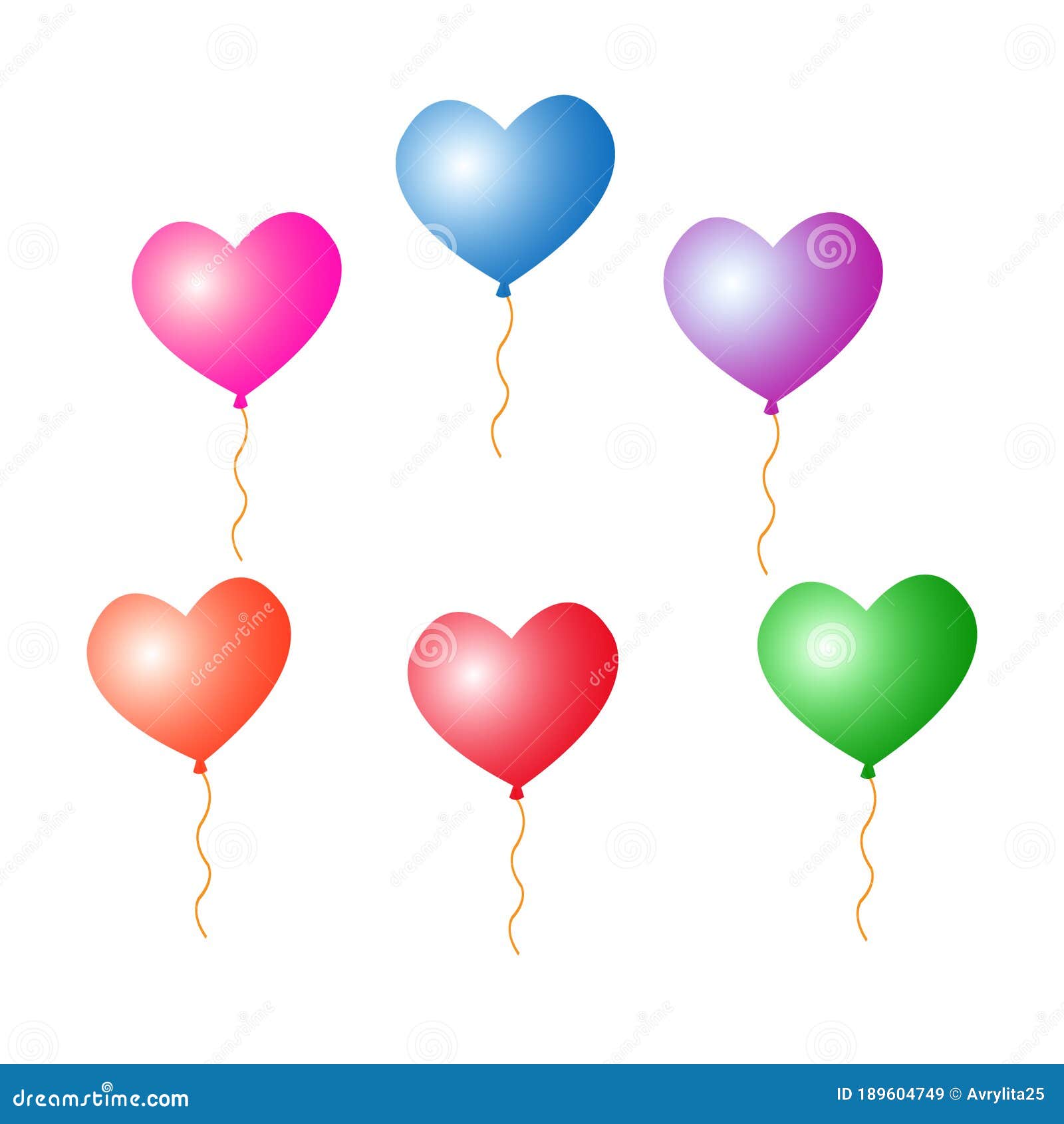 Illustration Vector Graphic of Heart Love Balloon Stock Vector ...