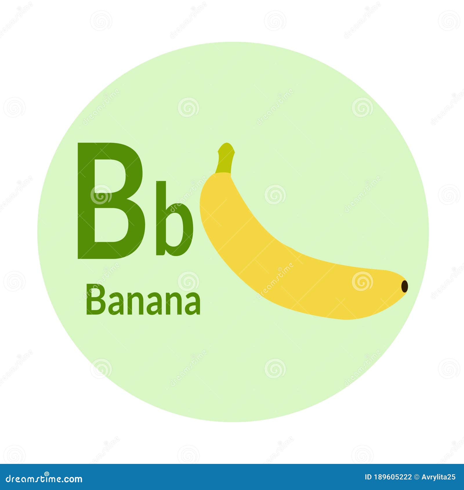 Alphabet Fruit B Banana Illustration Vector for Children Stock Vector ...