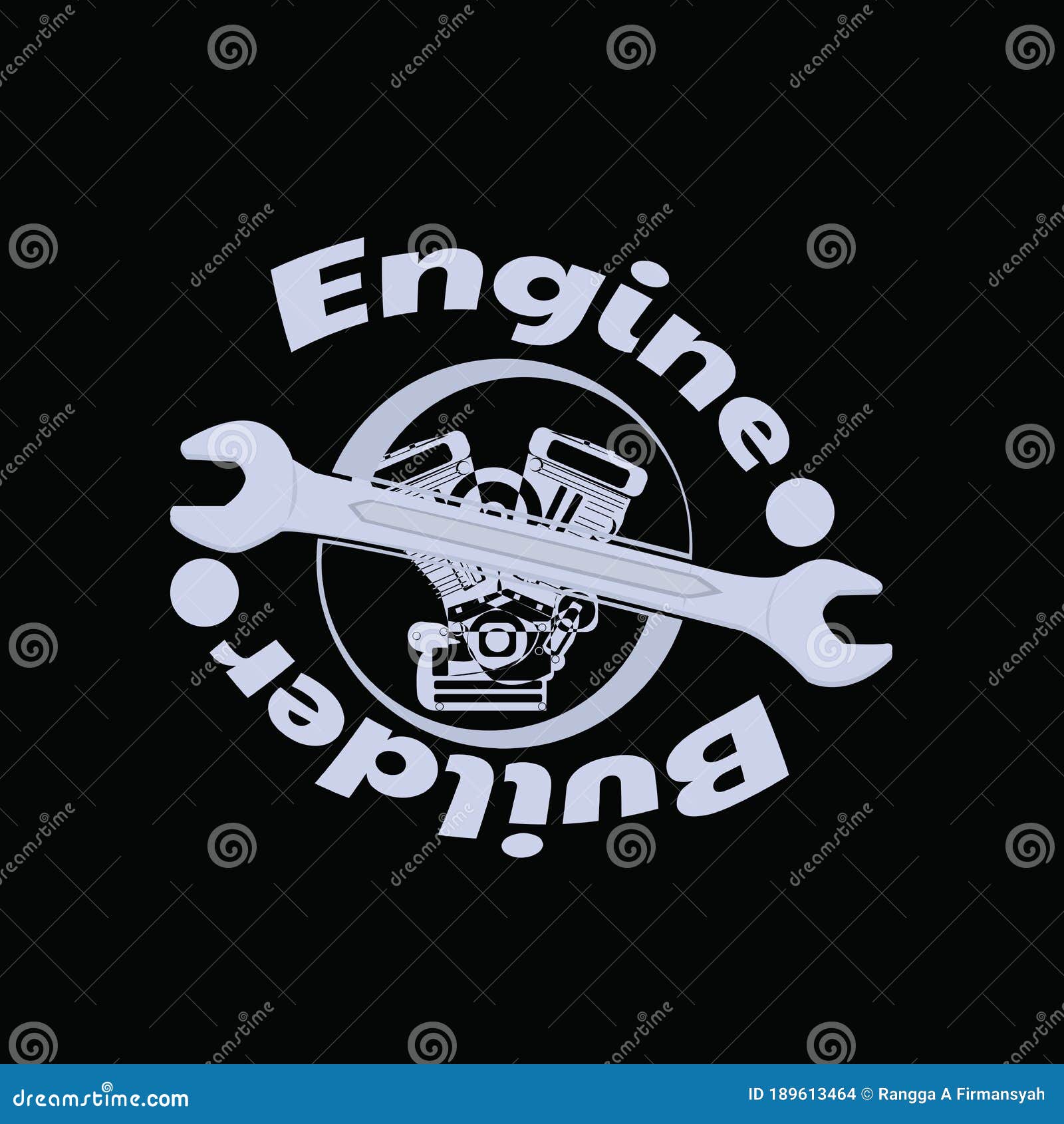 Engine Builder Vector Illustration Logo or Symbol Stock Illustration ...