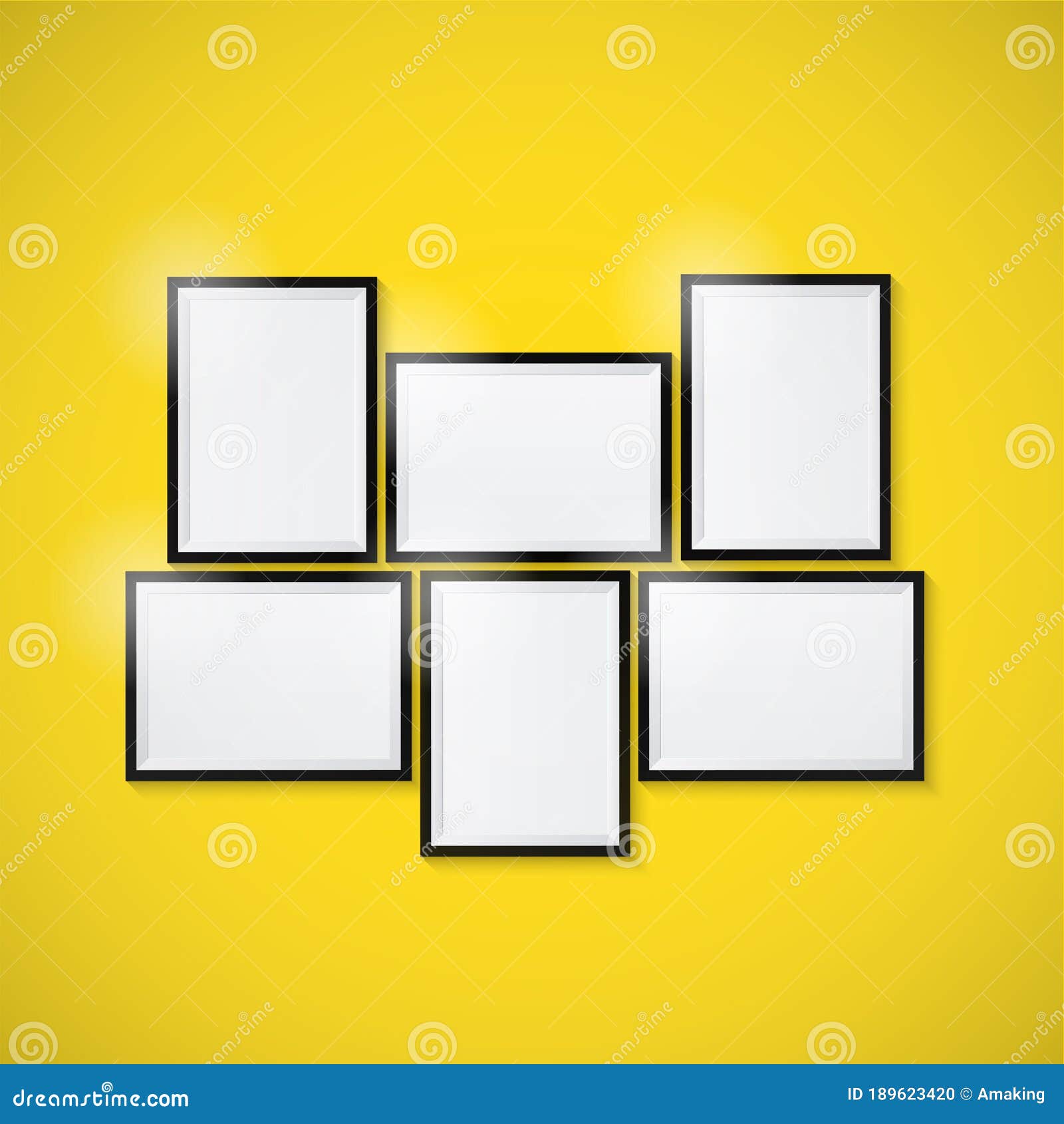 Blank Picture Frame Template Set. Stock Vector - Illustration of board ...